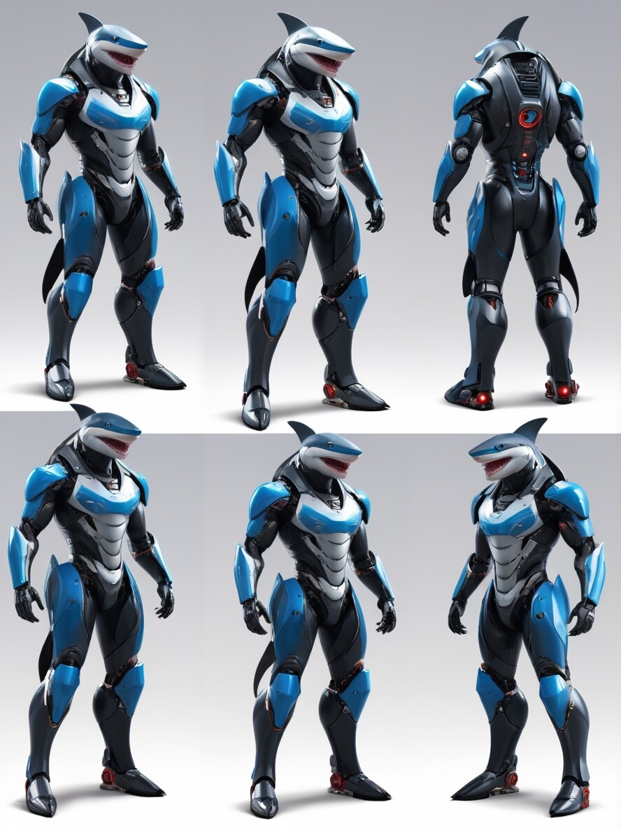 ArtStation - Cybernetic shark concept art character