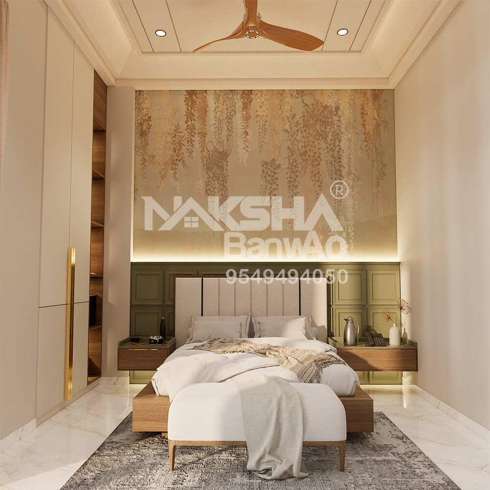 ArtStation - Kishan villa Jodhpur bedroom interior design designed by Nakshabanwao 😎