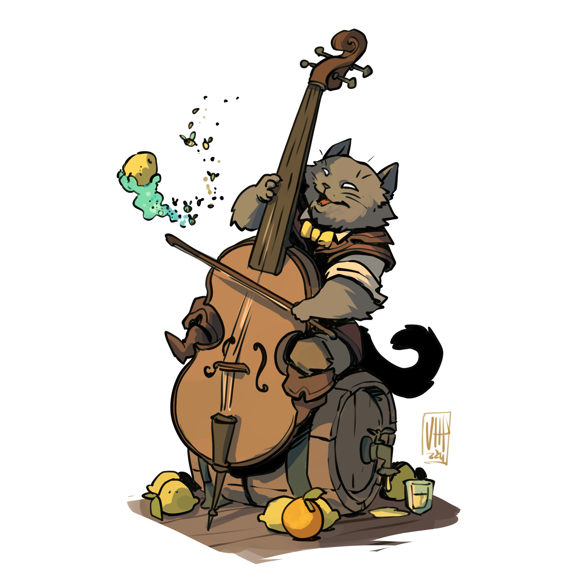Bone Dust - Cello cat bard