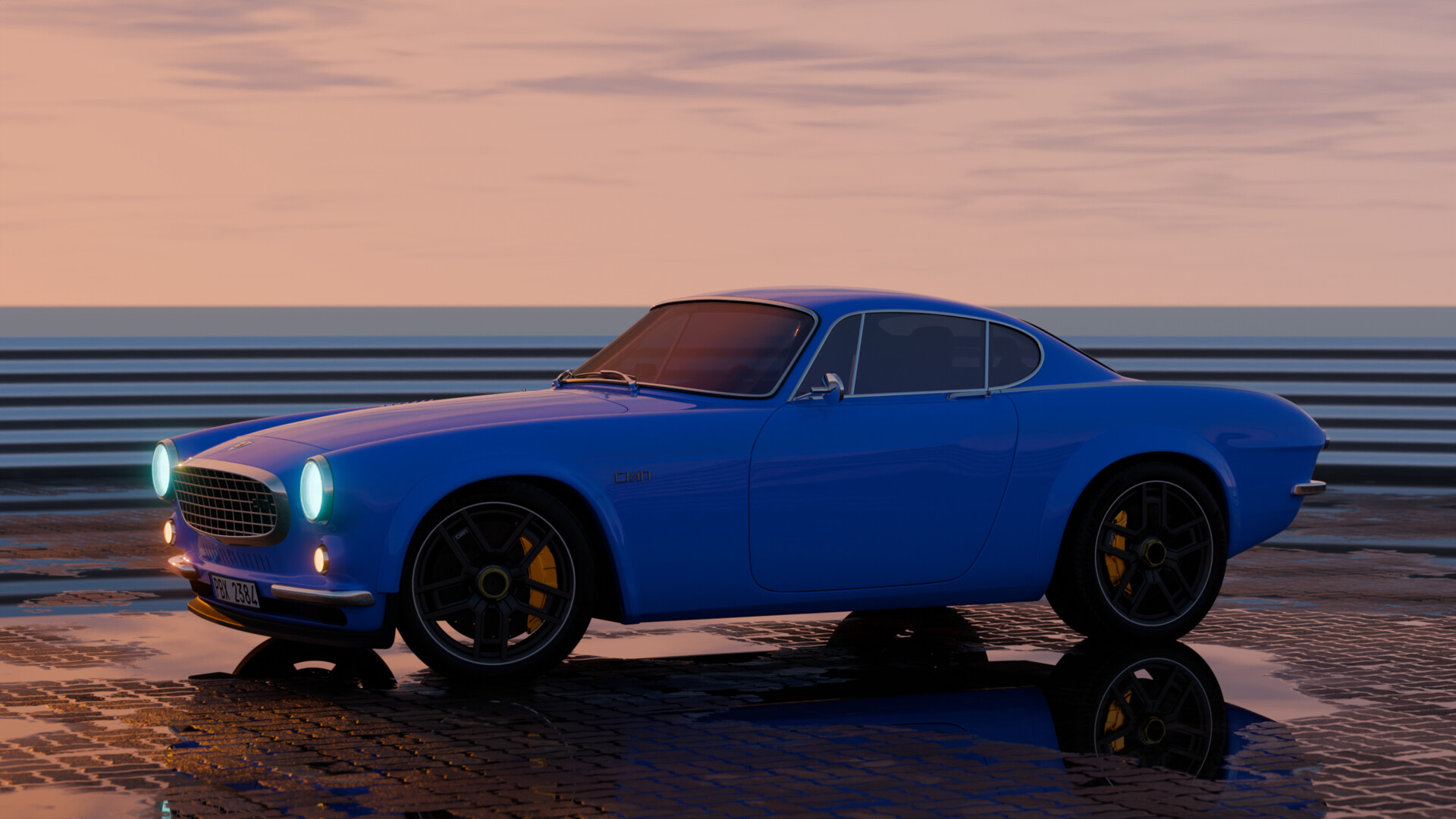ArtStation - Volvo P1800 CYAN Blender modeling & rendering