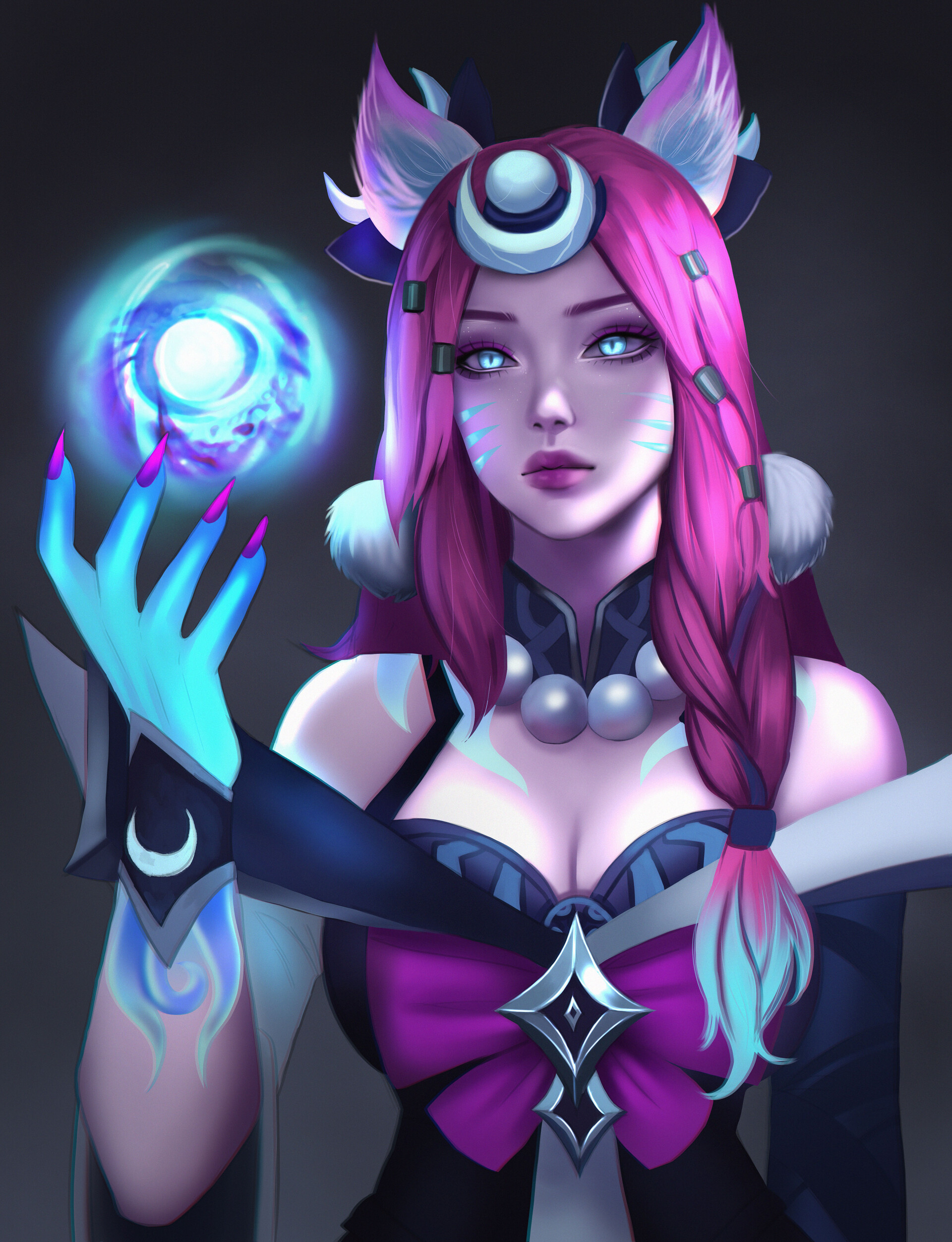 ArtStation - snow moon ahri