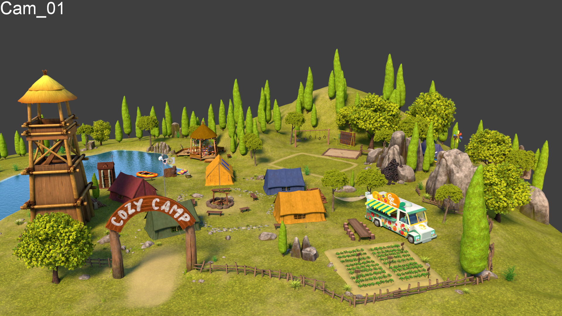 ArtStation - Cozy_Camp_EXT