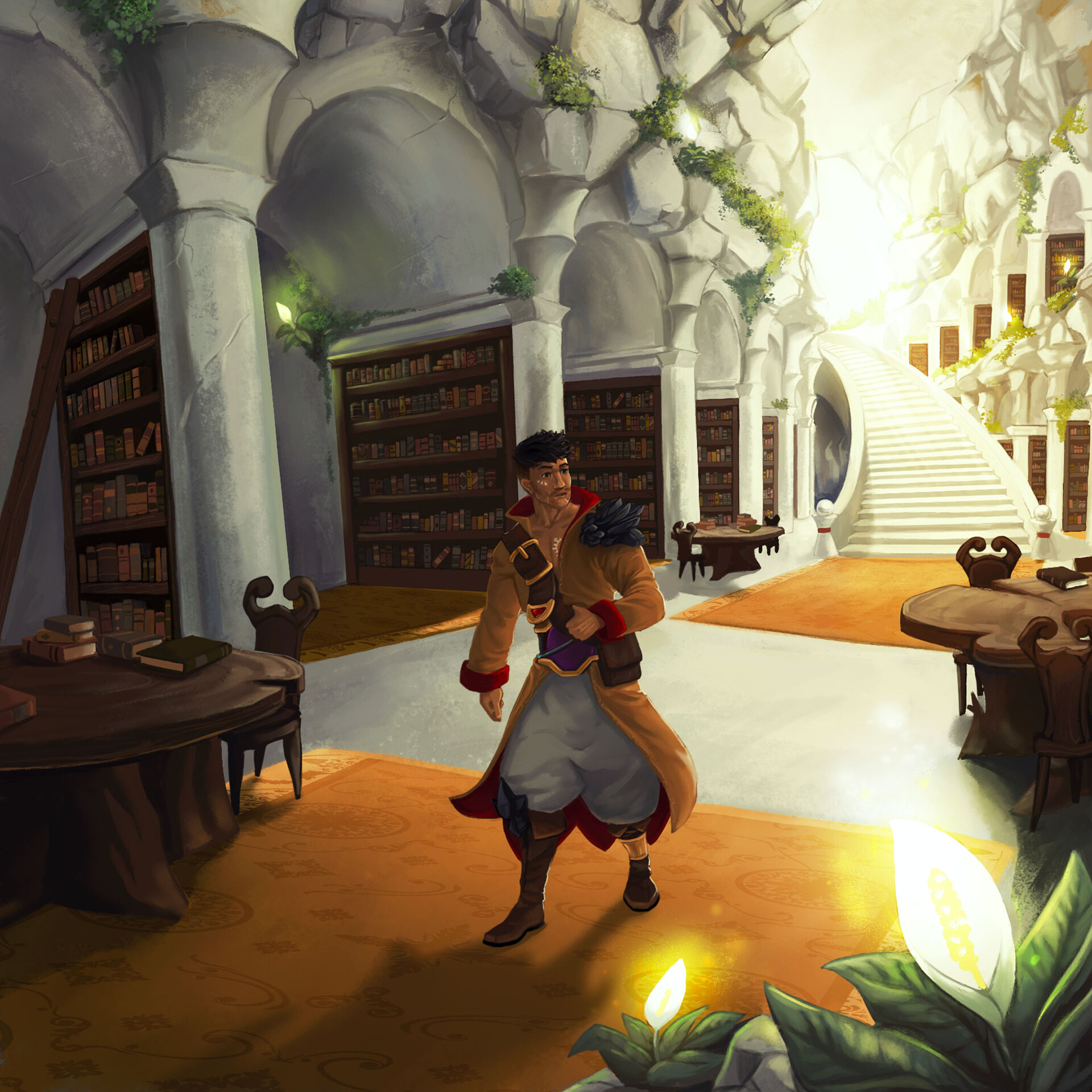 ArtStation - Forbidden Library Scene 1