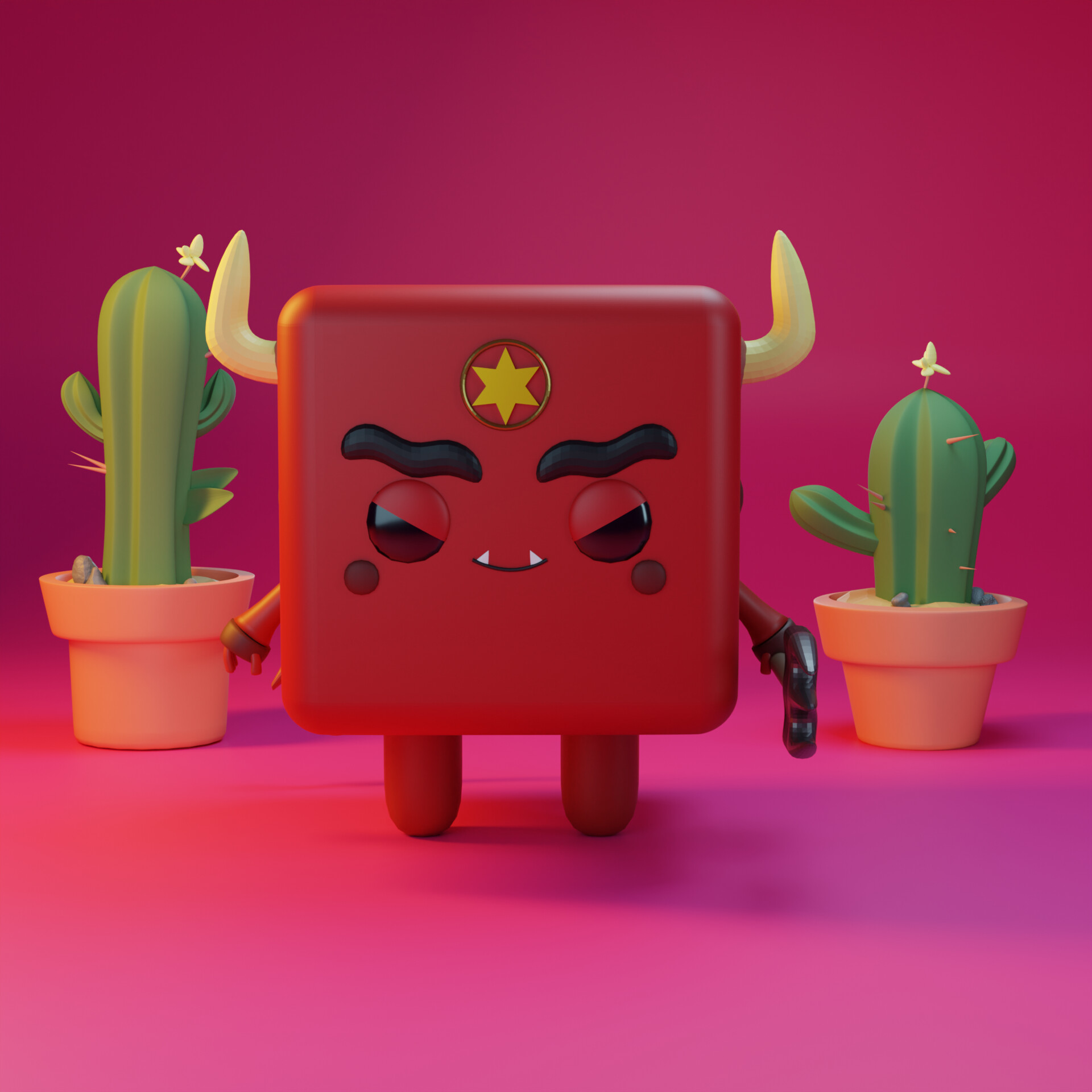 ArtStation - cubito-demon whit house