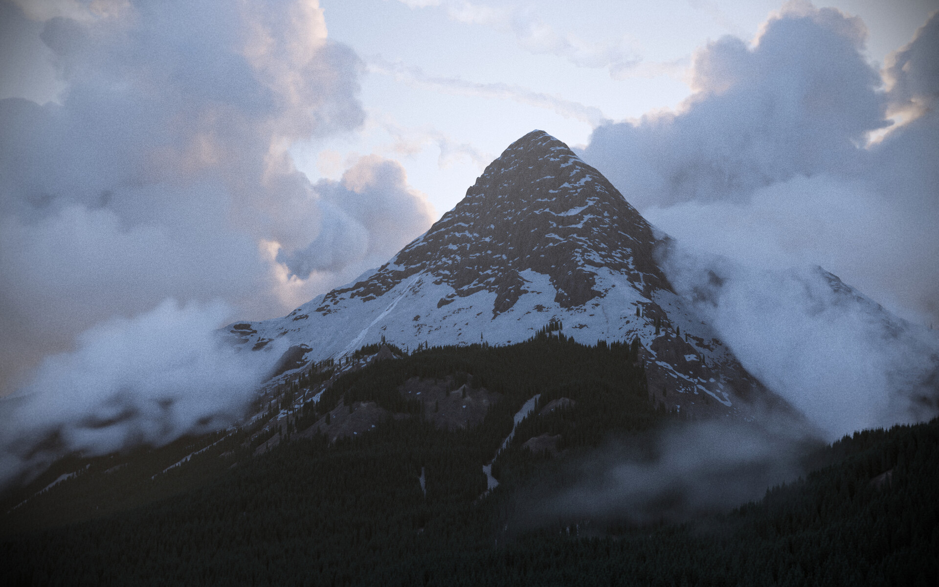 ArtStation - GeoGen Cloudy Mountain