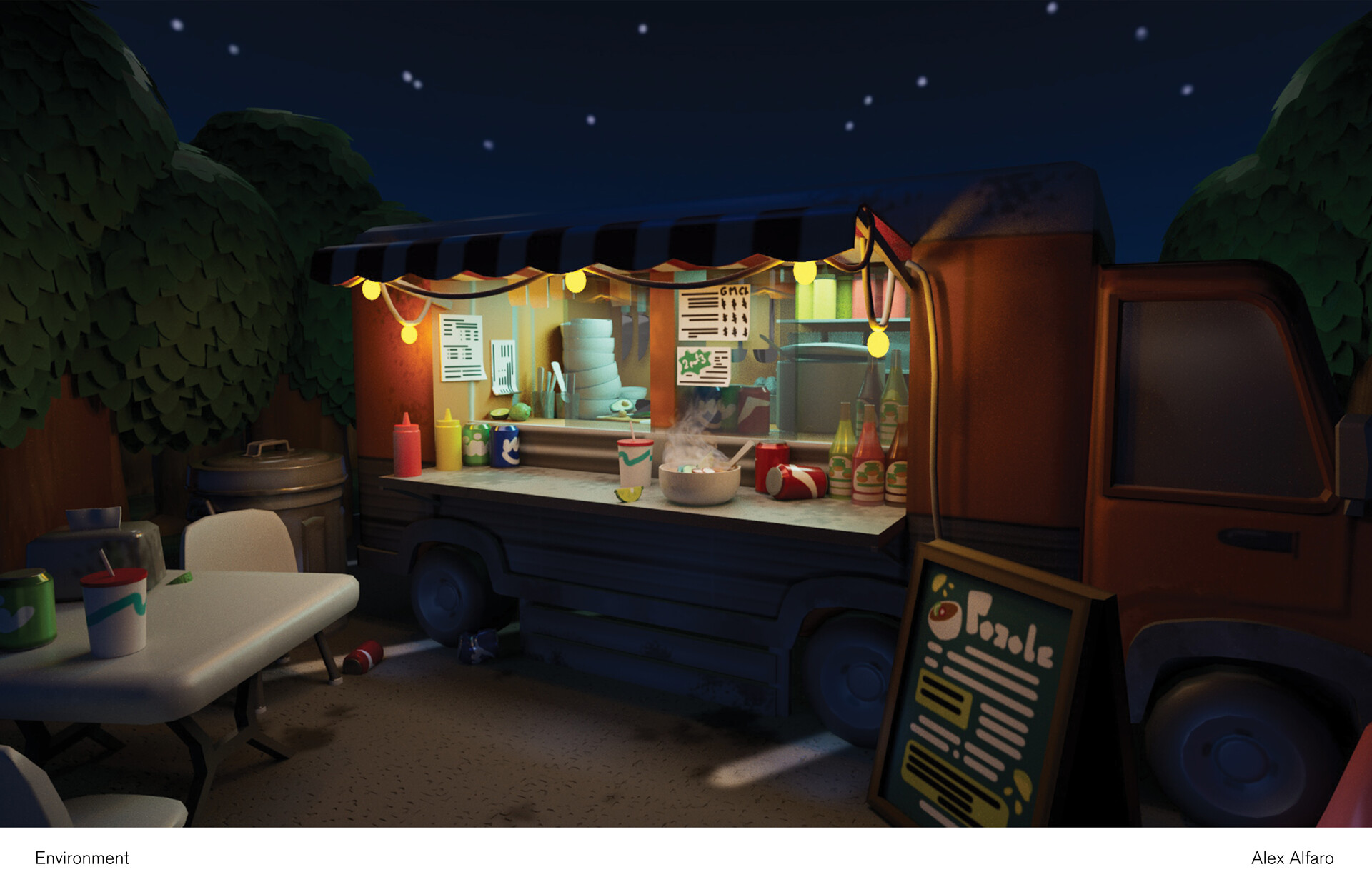 ArtStation - Environment: Animal Crossing Food Truck