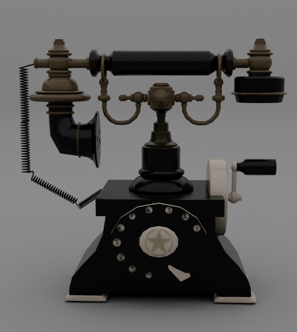 ArtStation - 3D Telephone modeling and Texturing