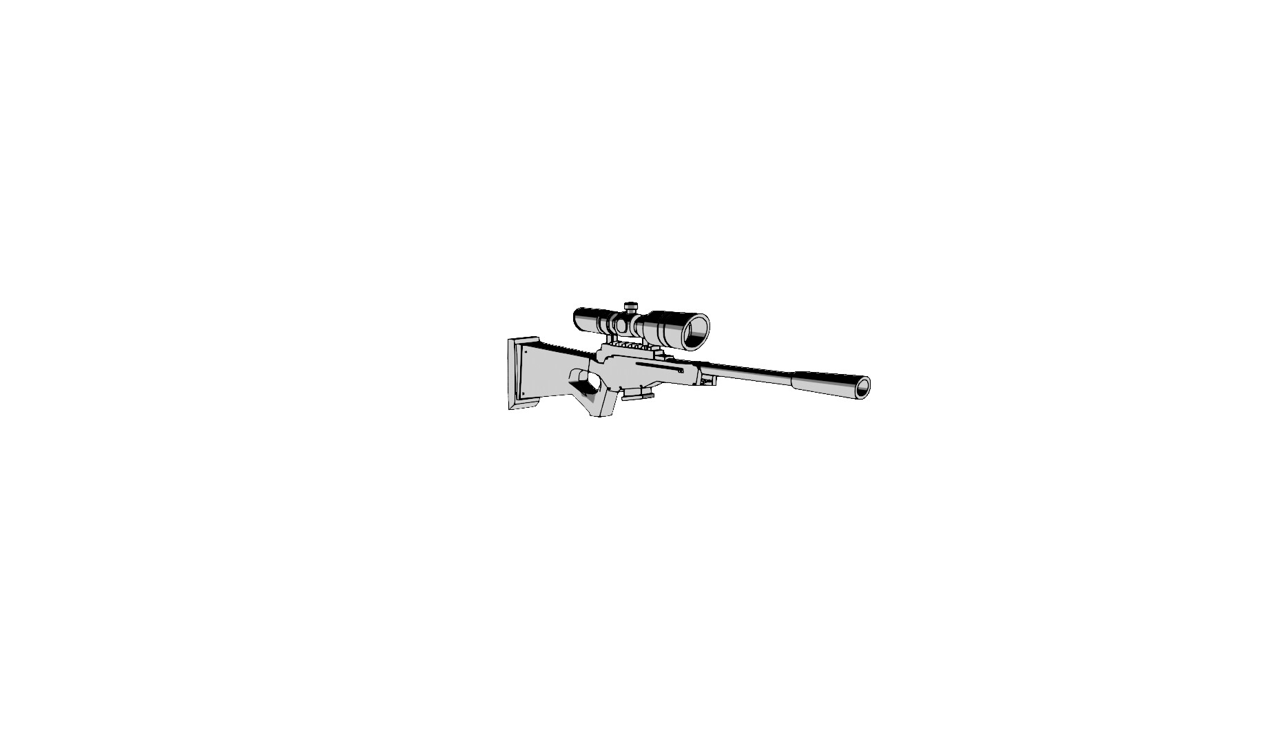 ArtStation - Black and White Sniper