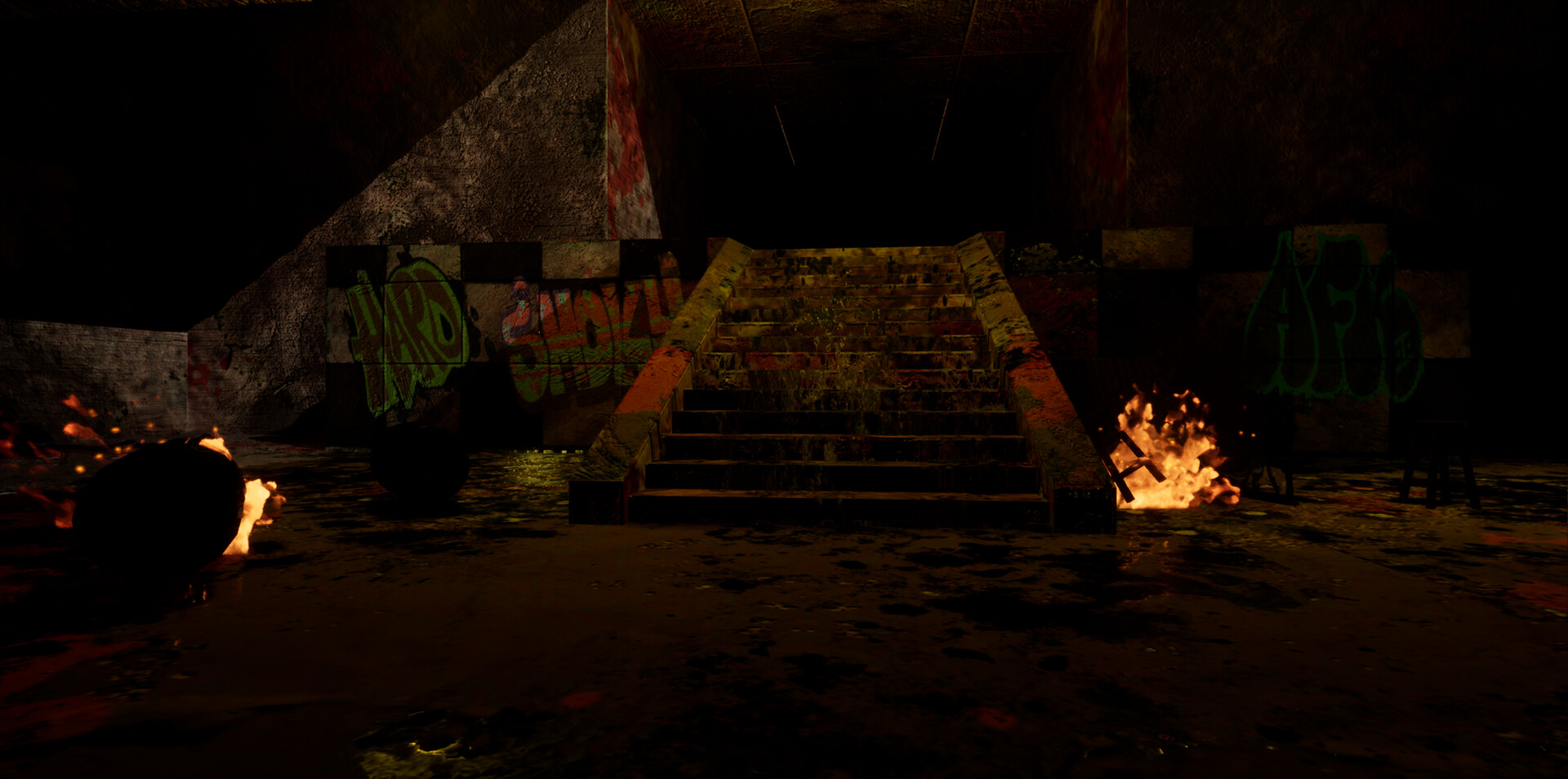 ArtStation - zombiegame_zombieNightClub_stairCase_B_gameTexture