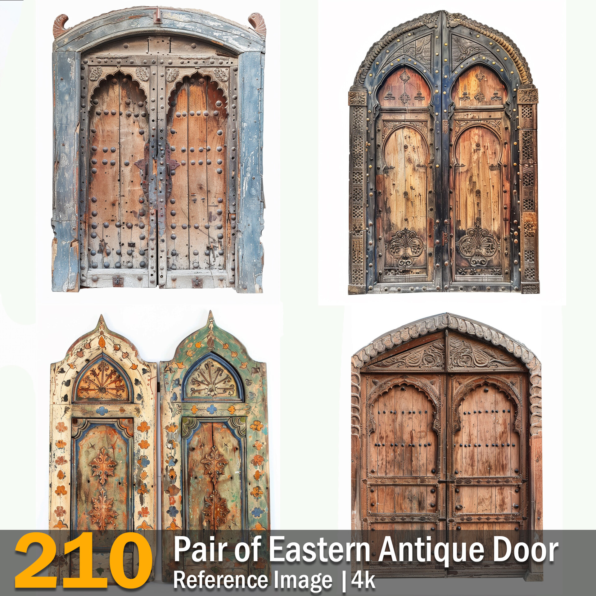ArtStation - Pair of Eastern Antique Door | Reference Images | 4k
