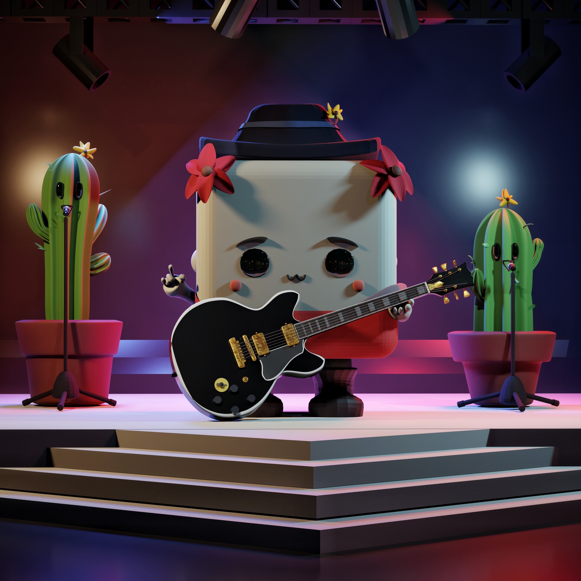 ArtStation - Cubito and His Band!