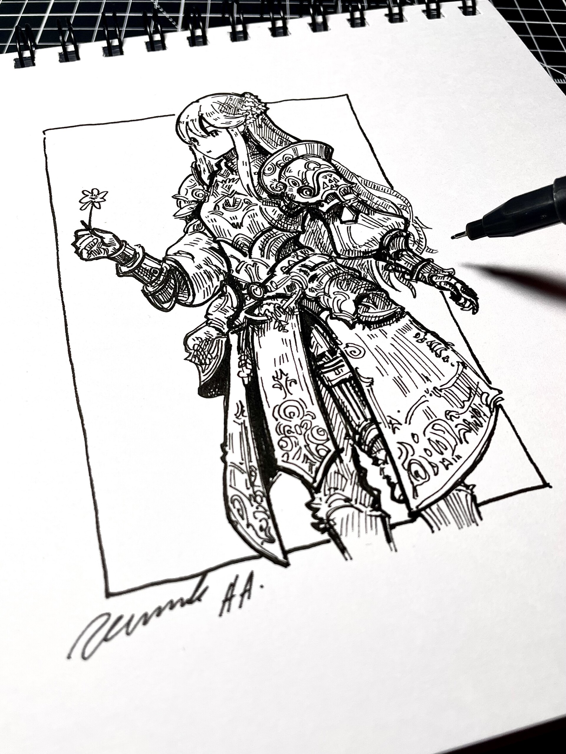 ArtStation - Daily sketch | Princess | Ink | no ai | aa.chernyshov