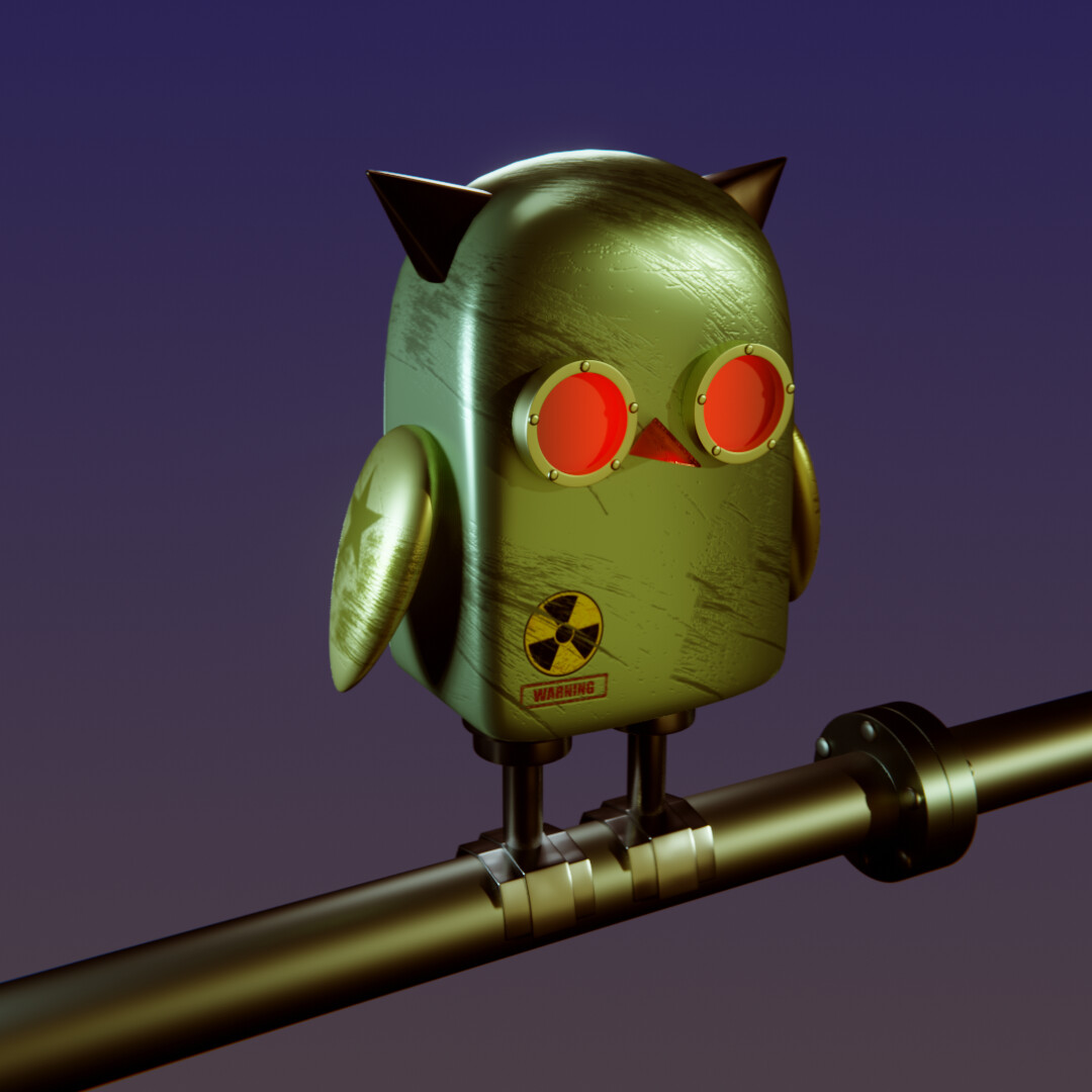 ArtStation - Atomic punk owl