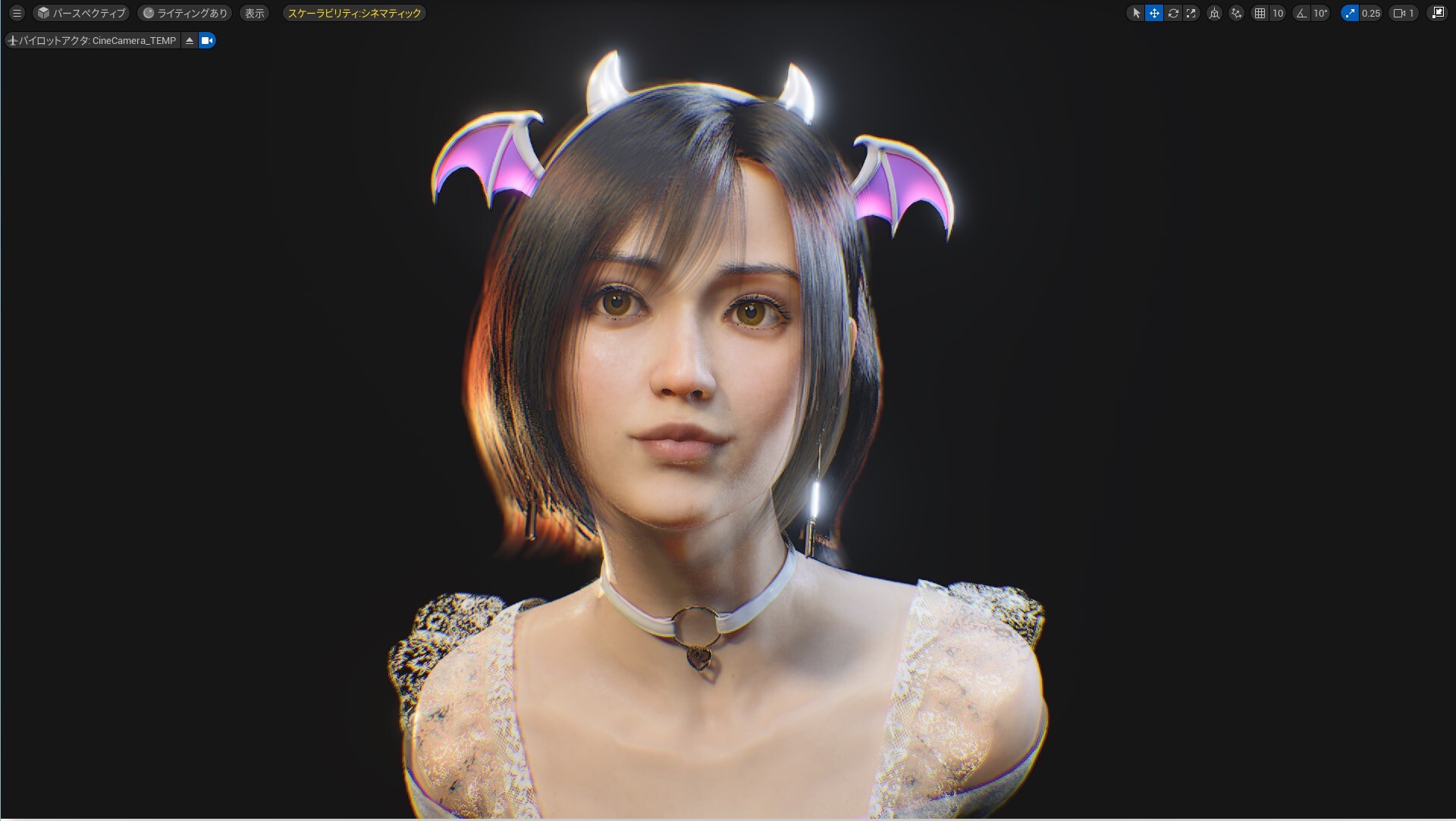 HiD Yanagishima - UE5 "MetaJo (Meta Girl)" - Dance in white devil costume