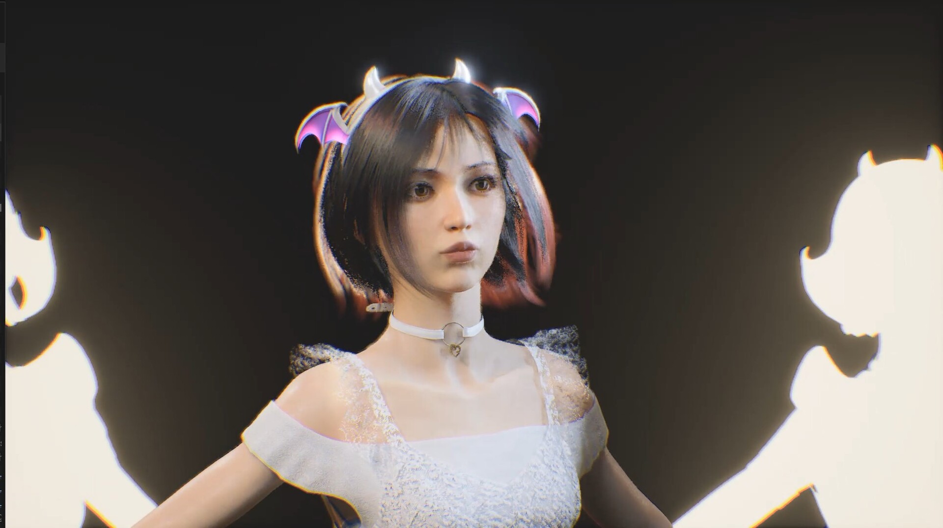 HiD Yanagishima - UE5 "MetaJo (Meta Girl)" - Dance in white devil costume