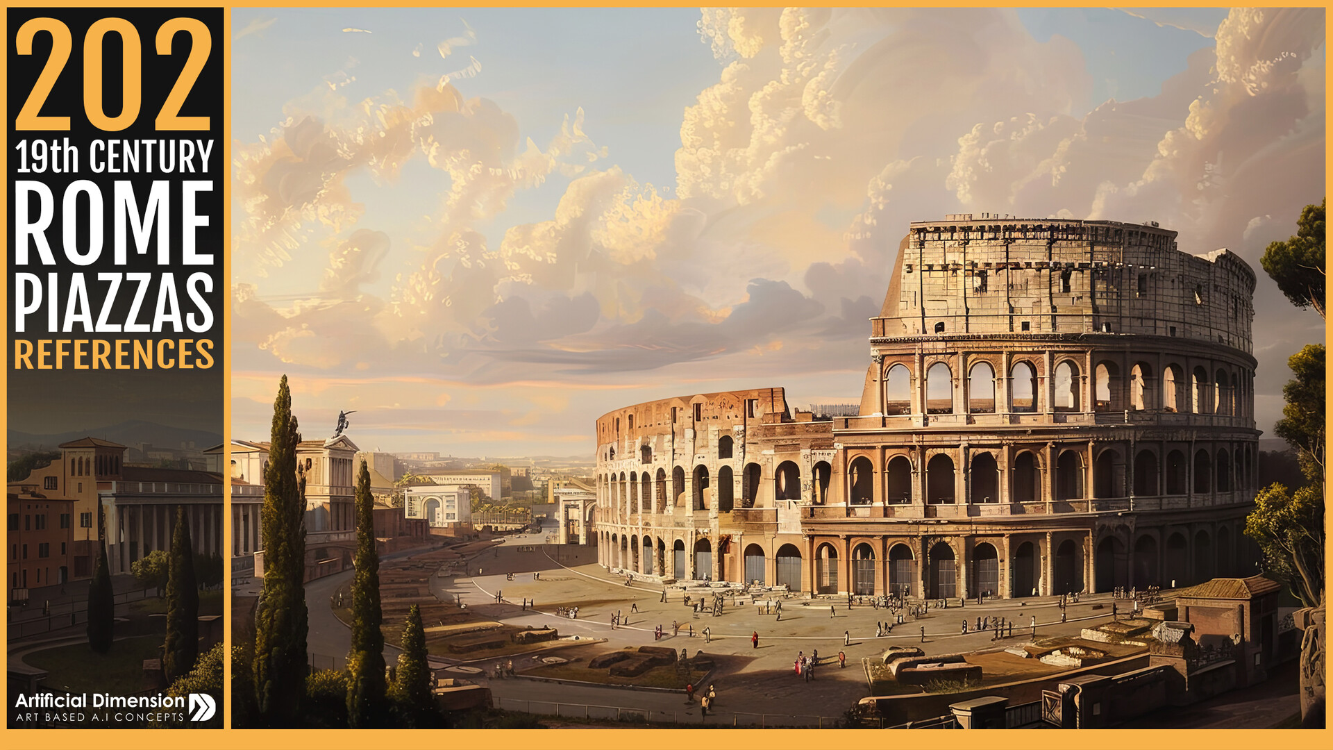 Artificial Dimension - 202 19th Century Rome Piazzas