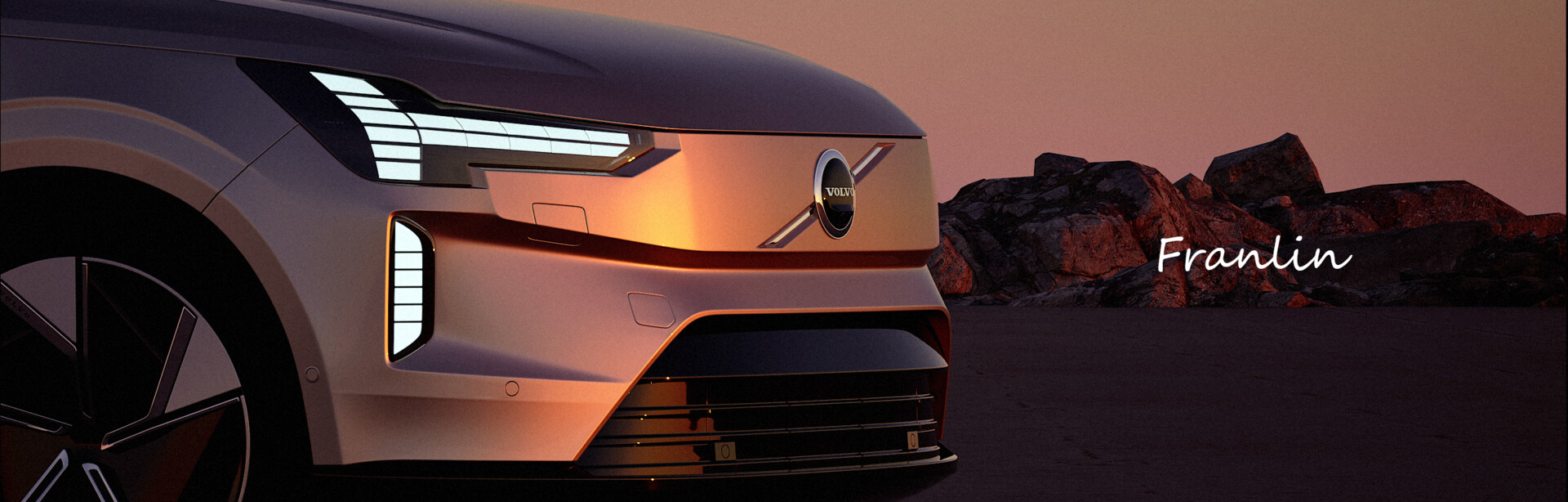 ArtStation - Volvo EX90 Sunset