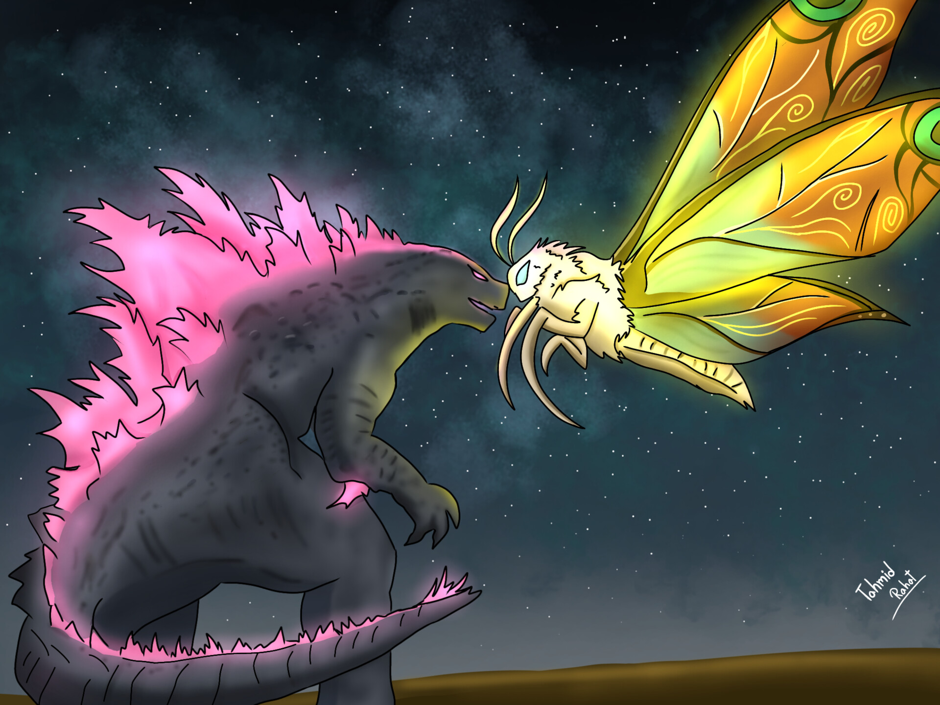 ArtStation - Godzilla x Mothra