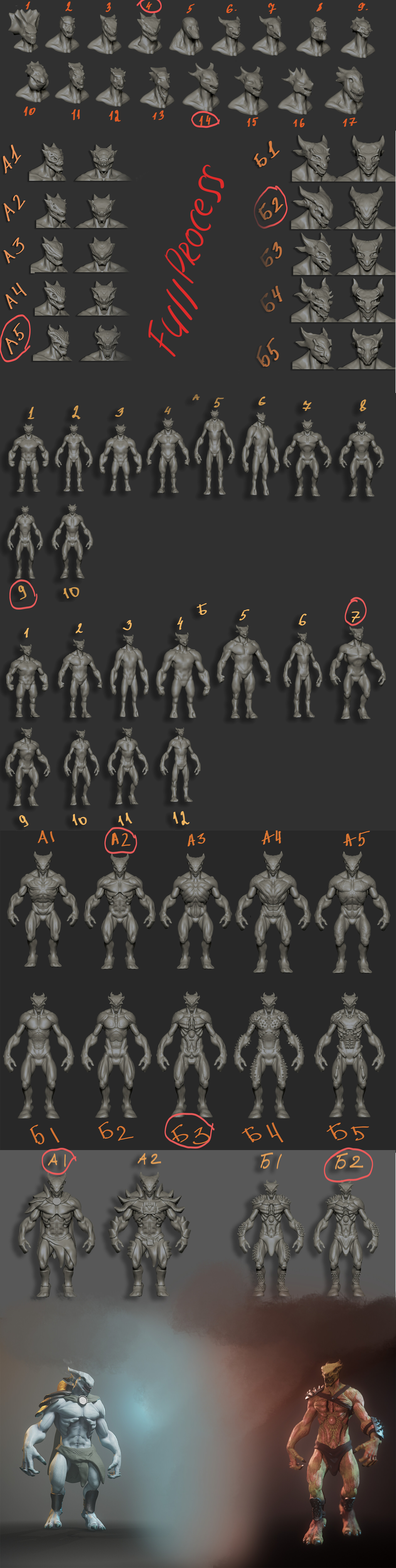 ArtStation - Full process creature design.