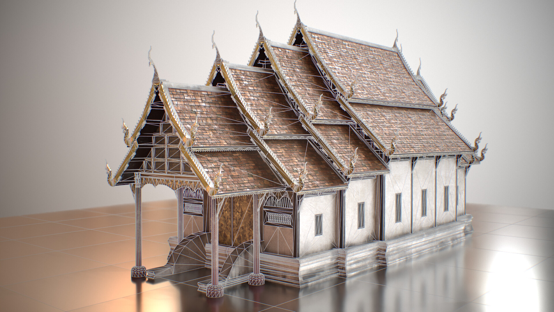ArtStation - Thai Temple Game Prop