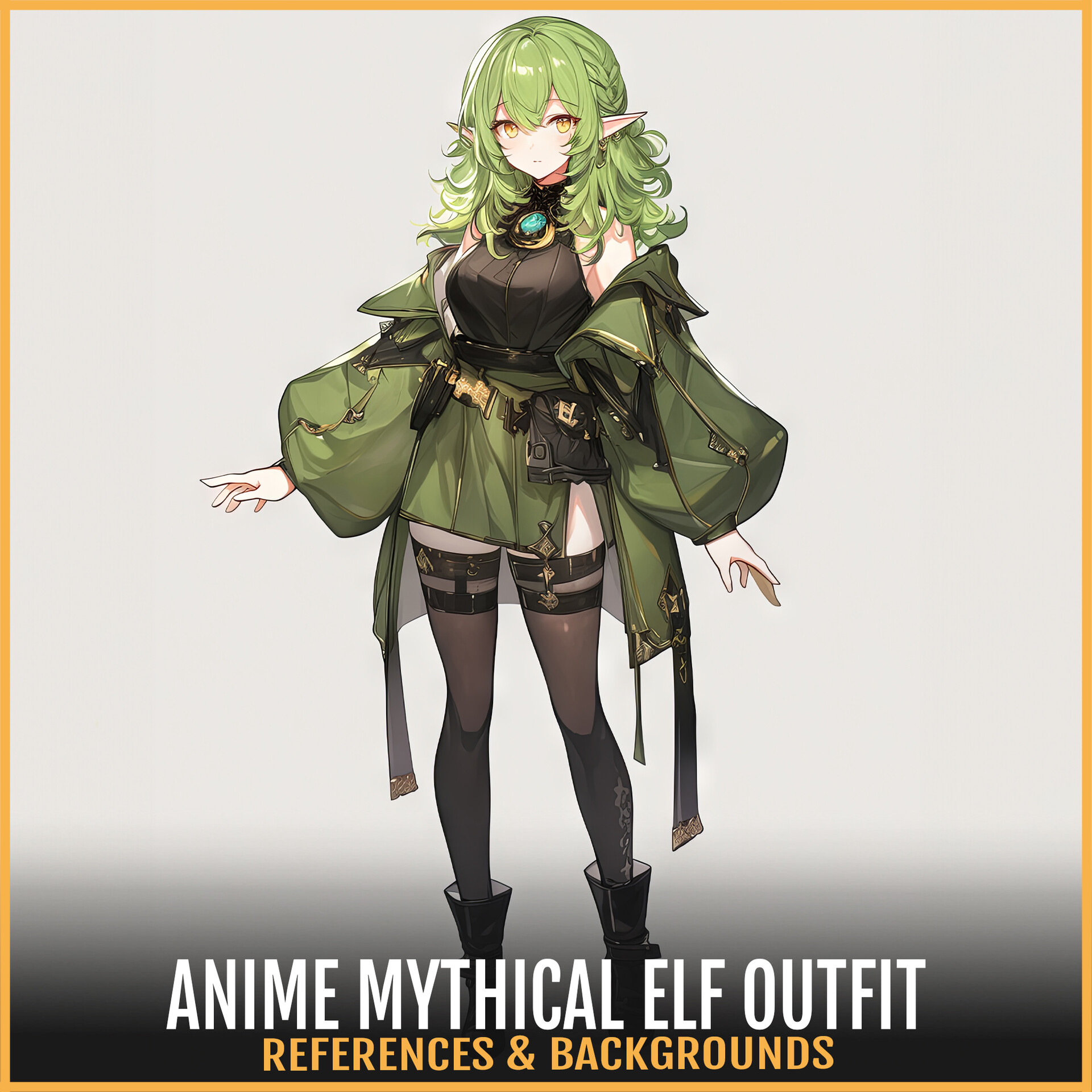 ArtStation - 303 anime Mythical Elf outfit