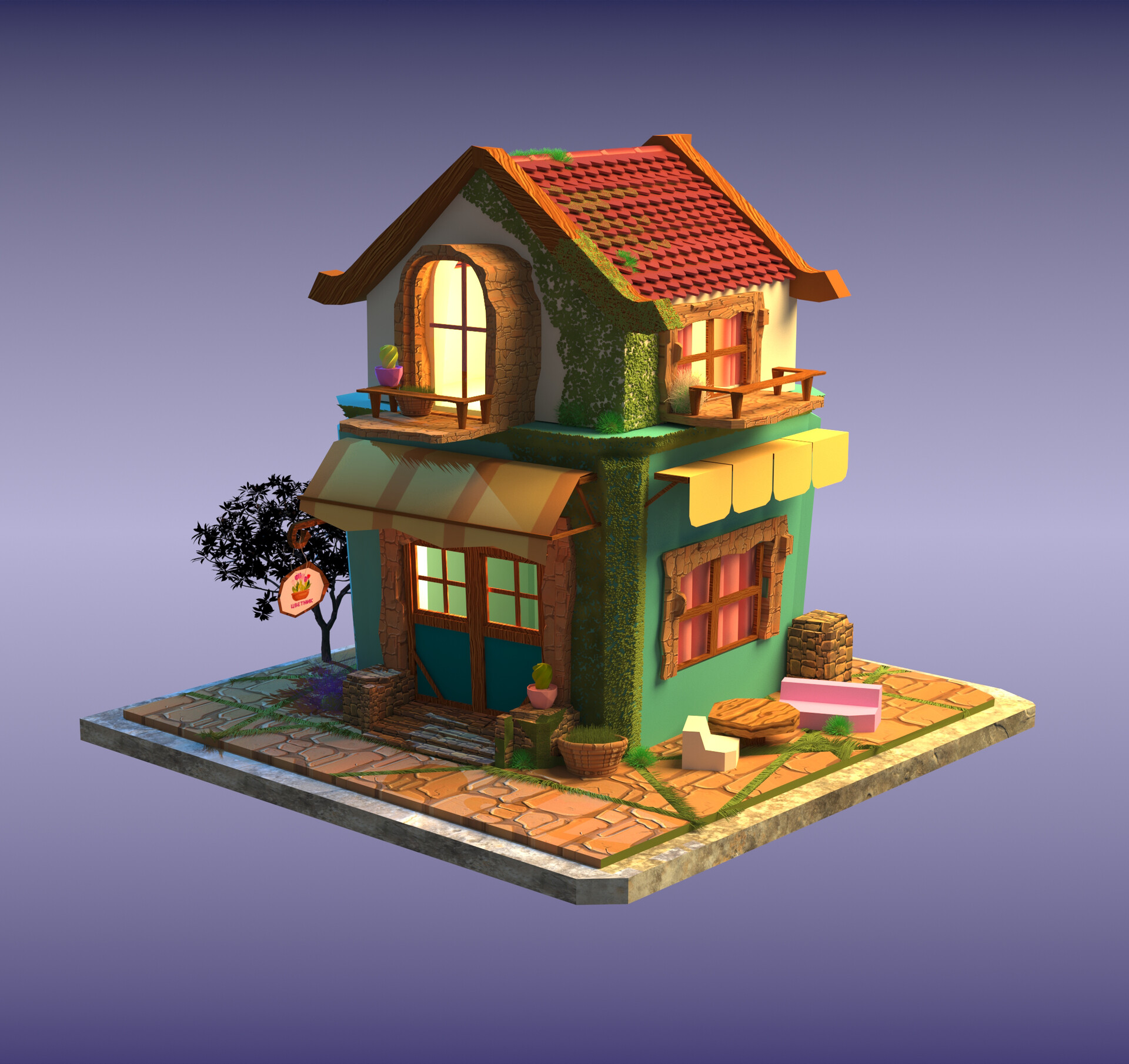 ArtStation - 3d model of house