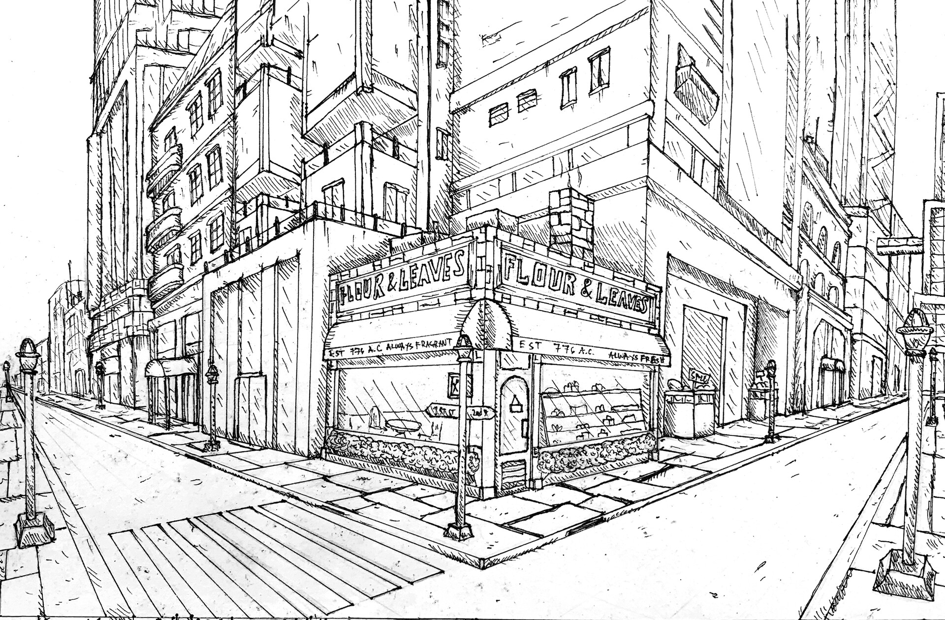 ArtStation - Perspective Studies for 1-point and 2-point (2023)