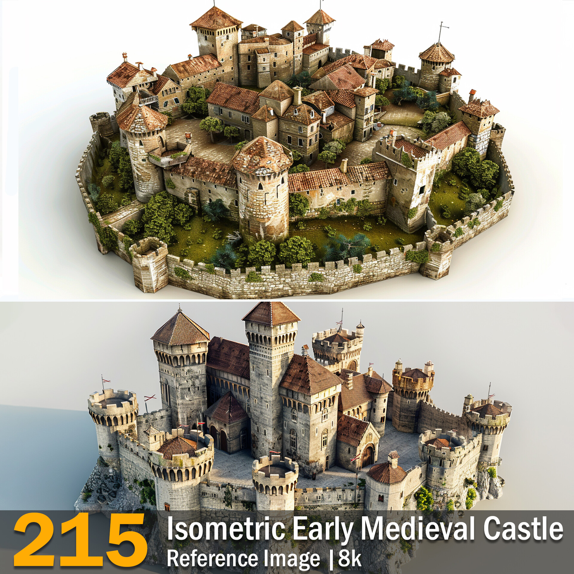 ArtStation - Isometric Early Medieval Castle | Reference Images | 8K