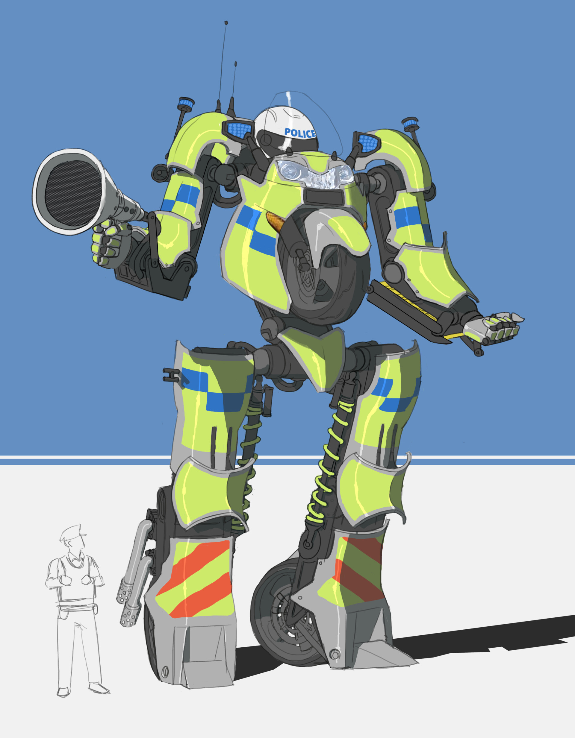 ArtStation - Police Pursuit Mech
