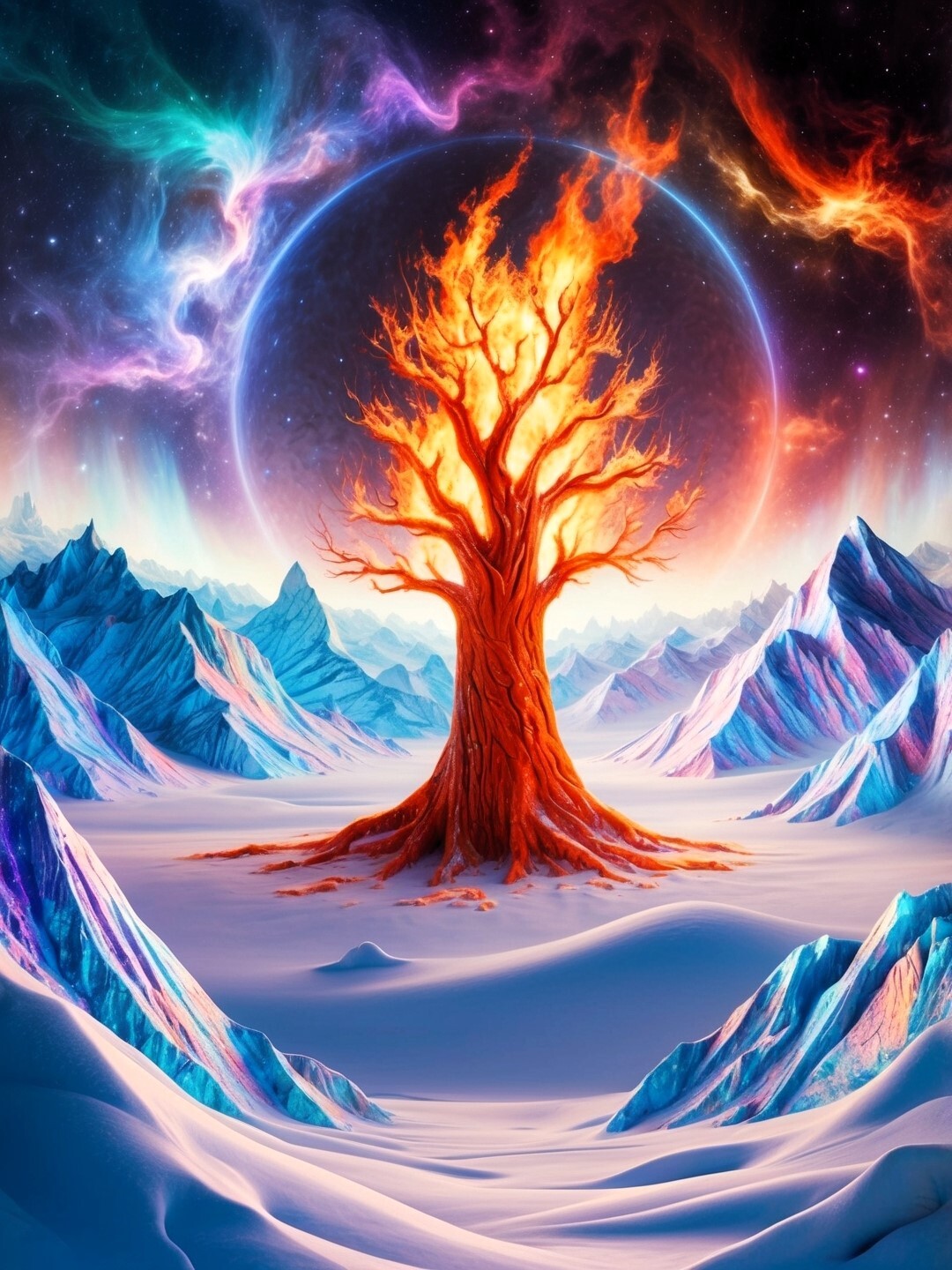 ArtStation - "Inferno in the Icy Expanse"