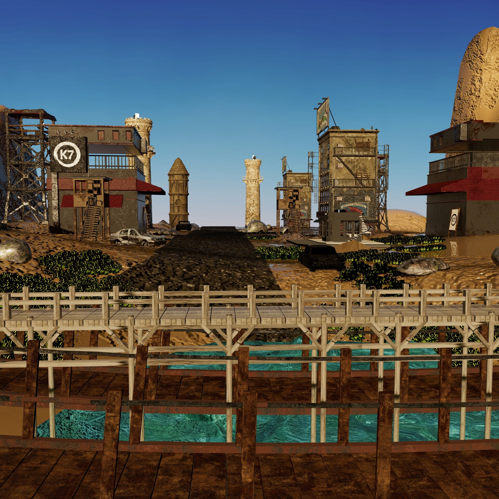 ArtStation - desert scene in maya and substance painter