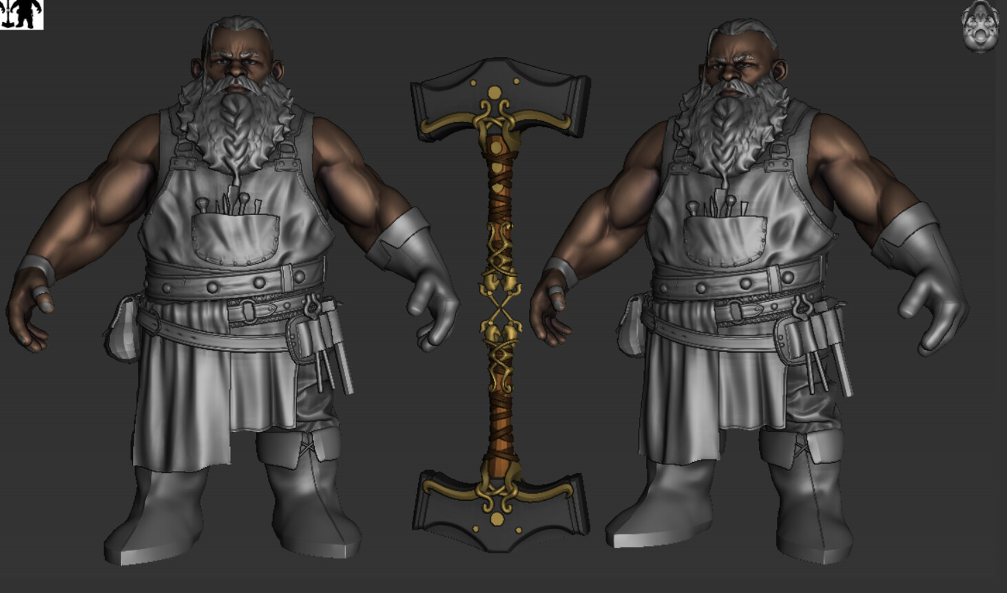 Nithish - Dwarf Blacksmith Work In Progress