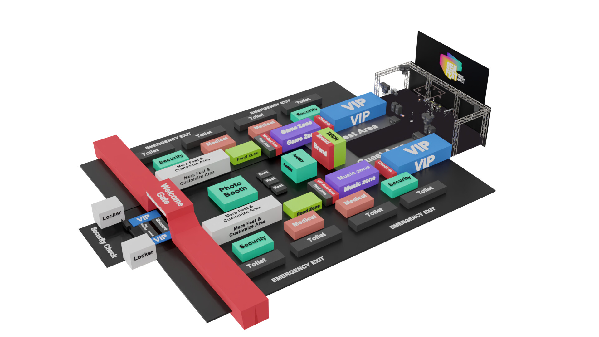 ArtStation - Genfest Map 3D Visualized