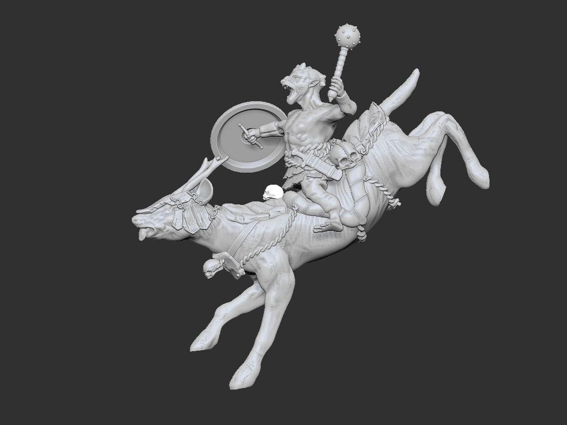 ArtStation - Kobold Muntjac rider