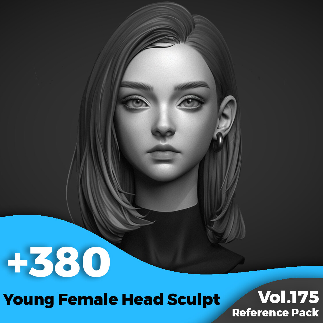 3D Head Sculpt References in 4K - Tika Art - +380 Young Female Head ...