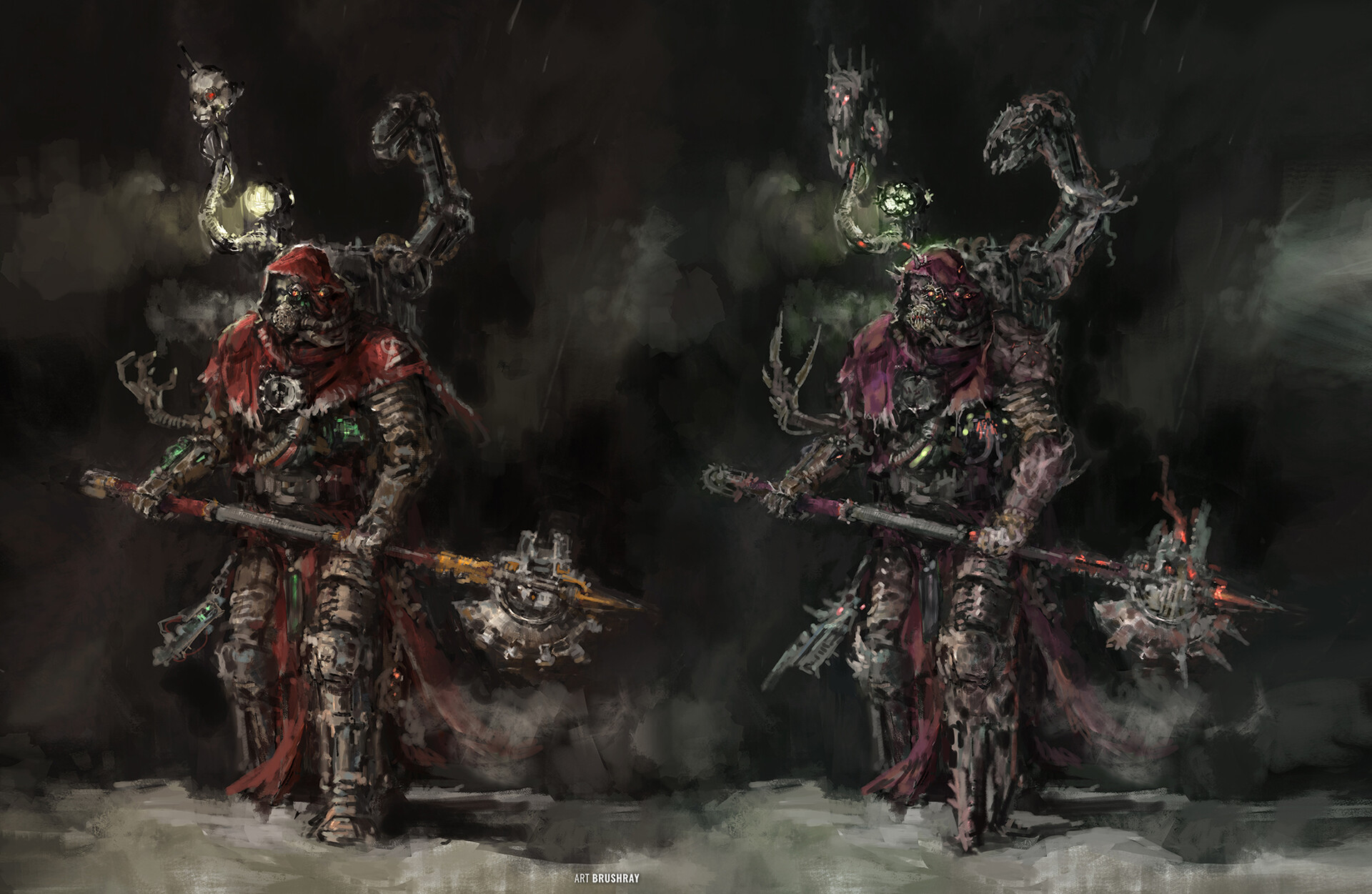 ArtStation - Tech-Priest Enginseer loyal and corrupted, my fan art
