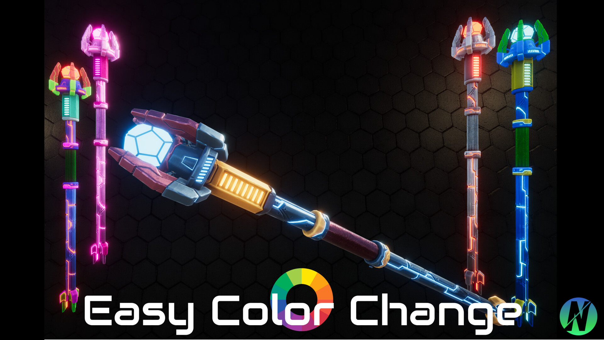 ArtStation - Staff fantasy weapon with Effects