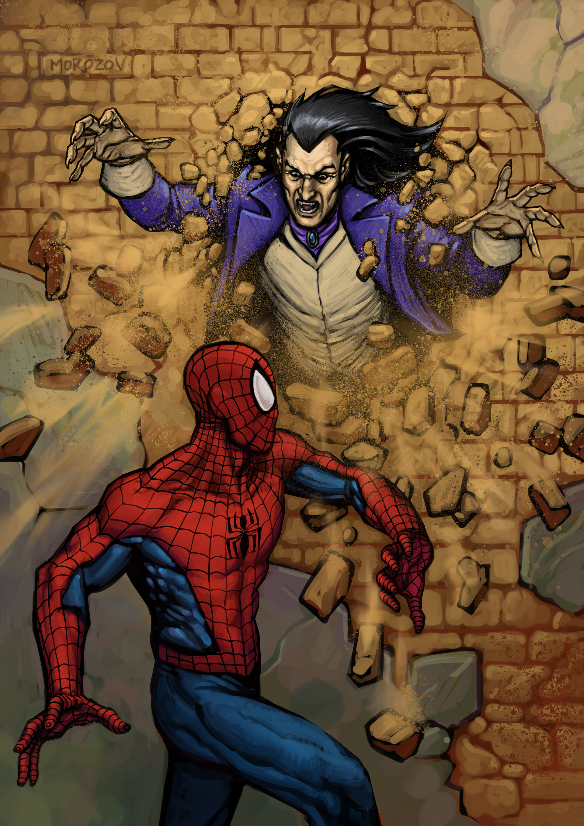 ArtStation - Spider-man vs Morlun