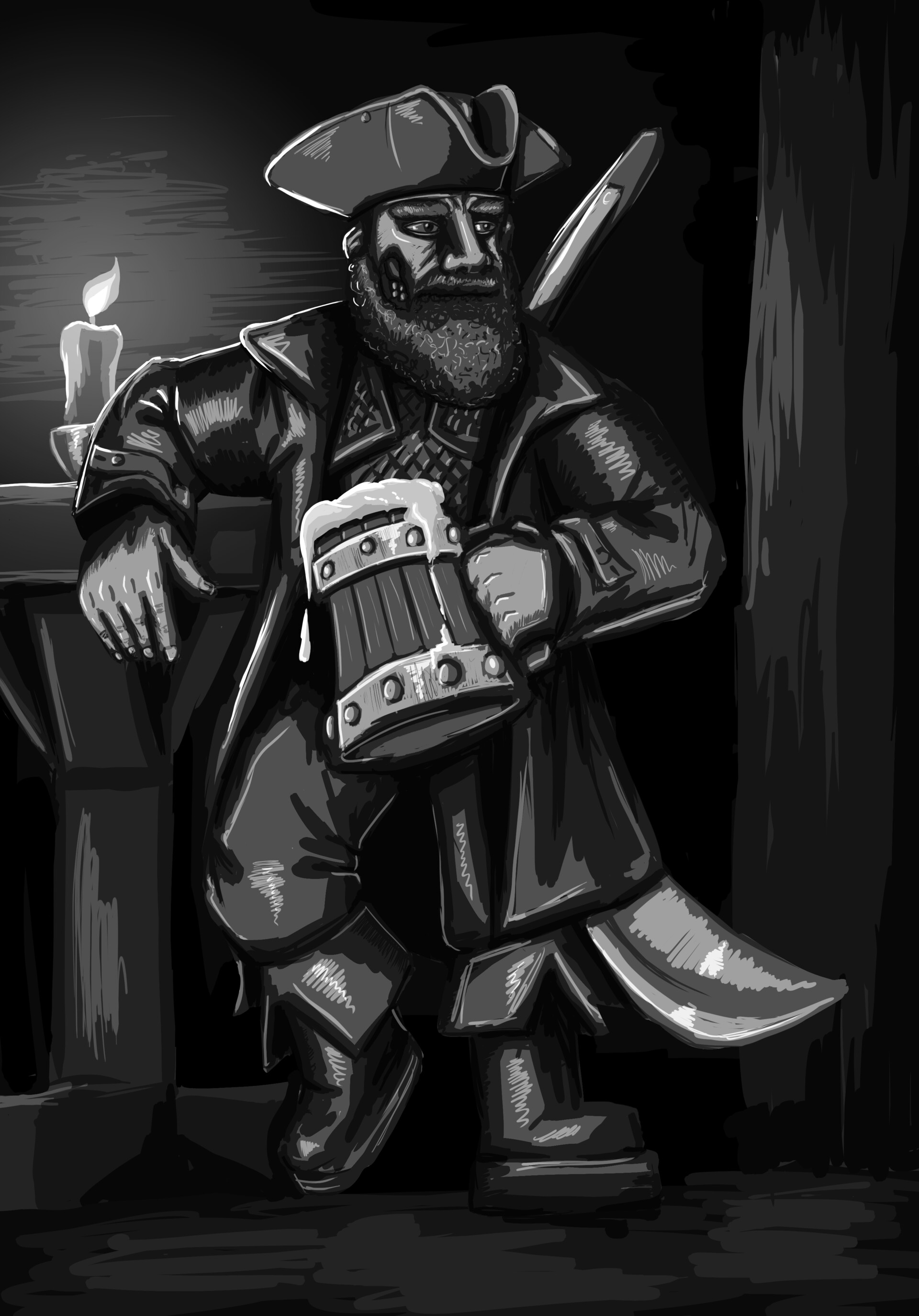 ArtStation - Dwarf Pirate