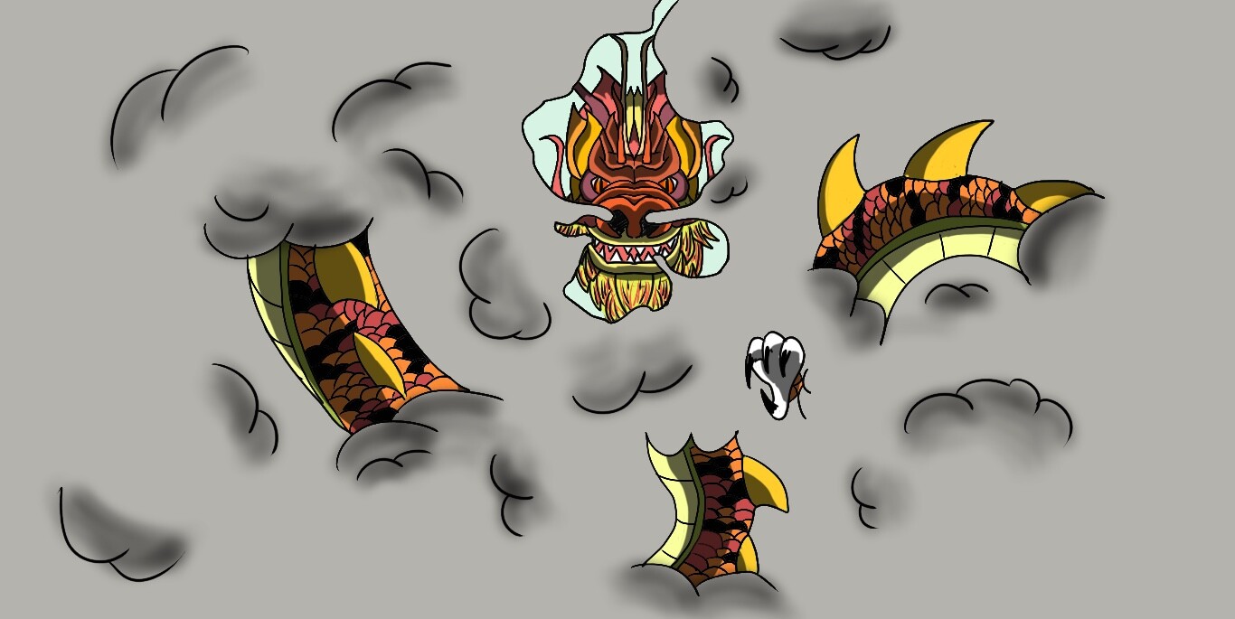 ArtStation - Smoke dragon