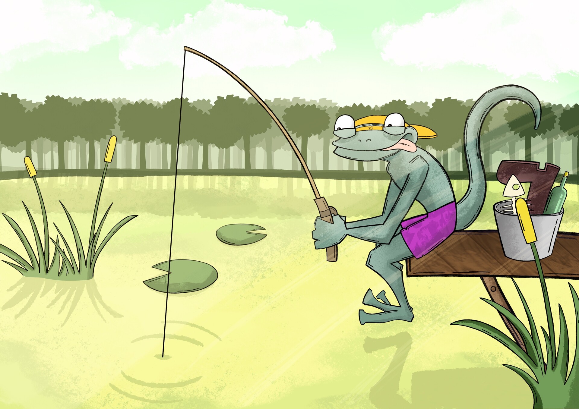 ArtStation - Lizard Fishing