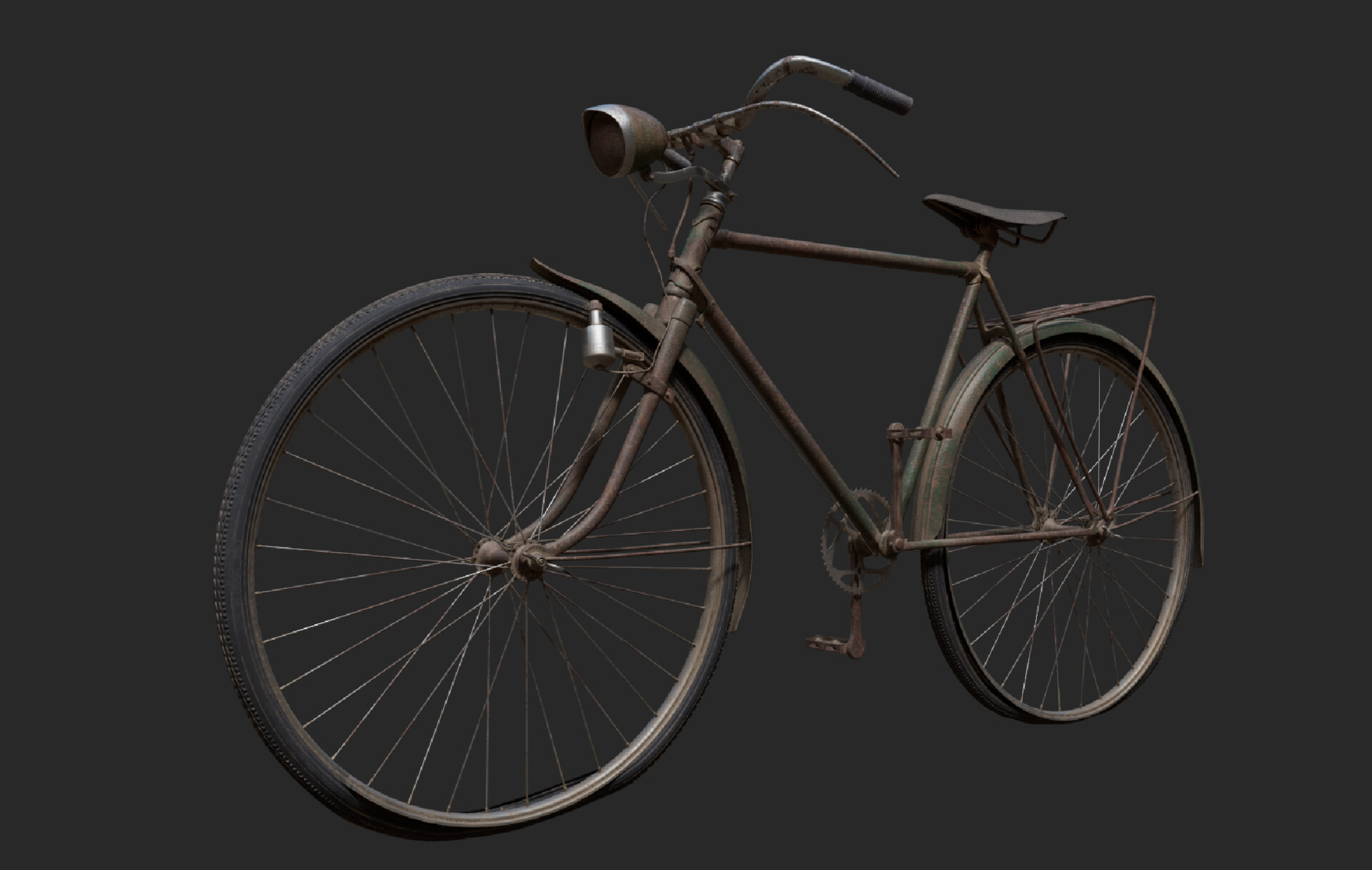 ArtStation - Old rusty bicycle