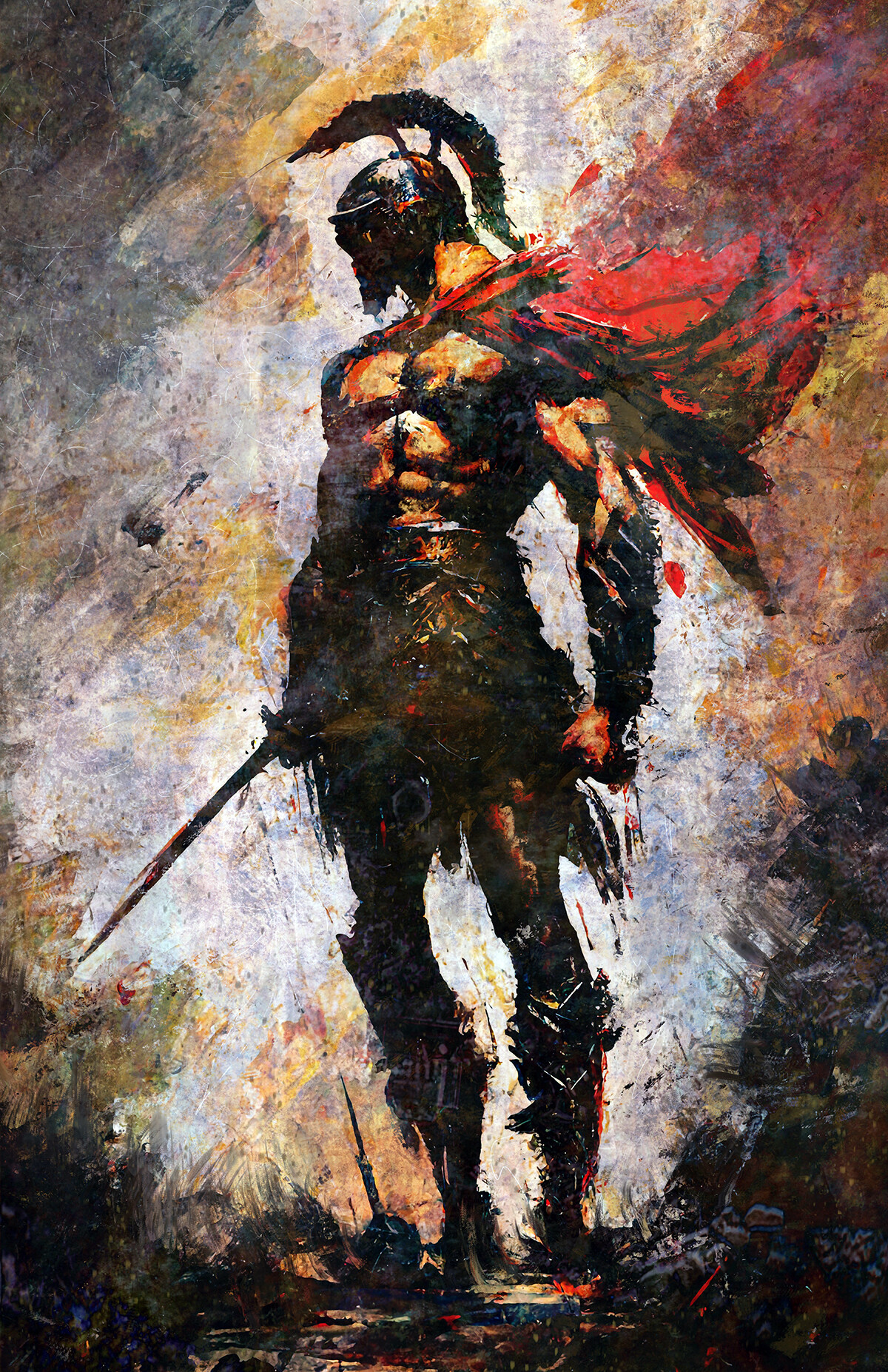 ArtStation - SPARTAN WARRIOR STANDS READY