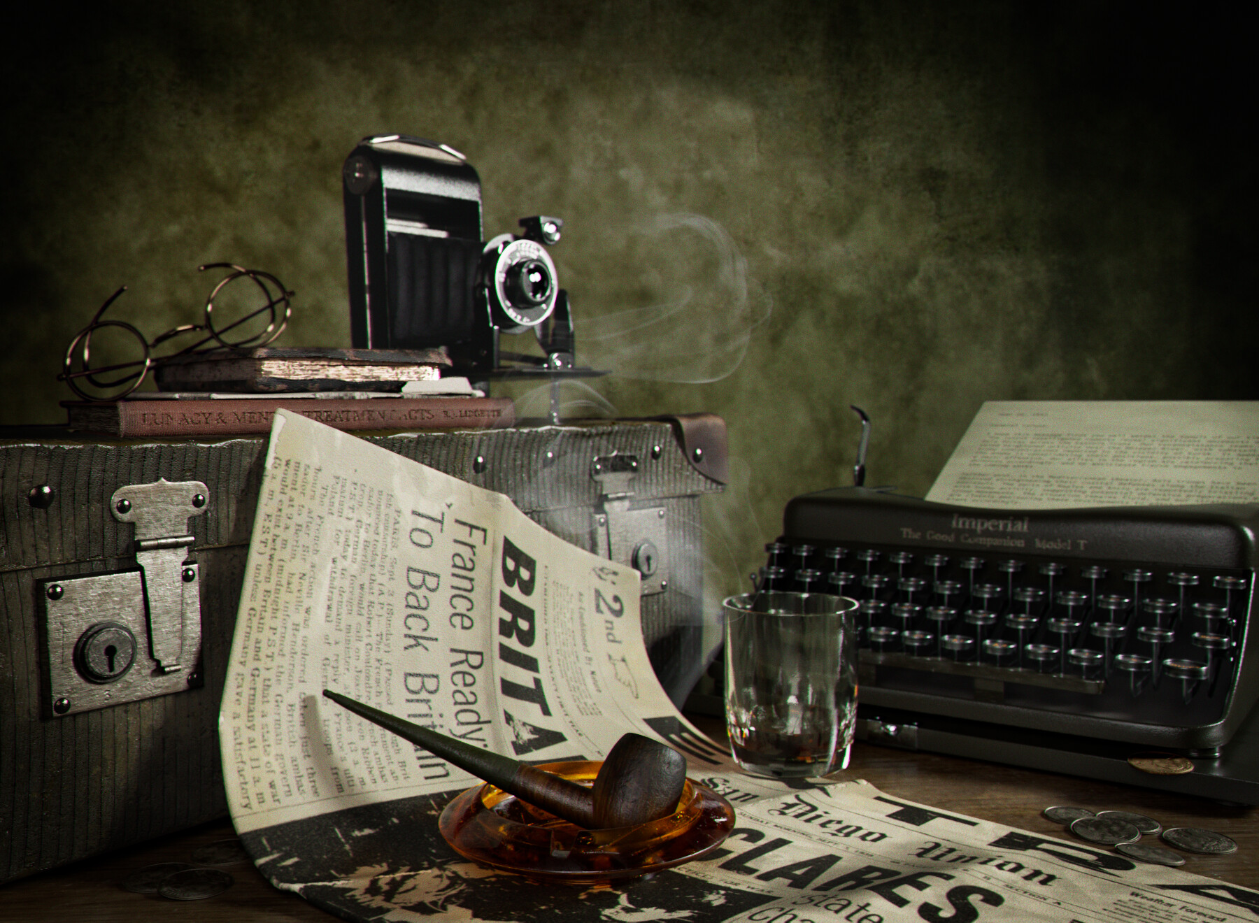 ArtStation - WW2 Communication Still Life