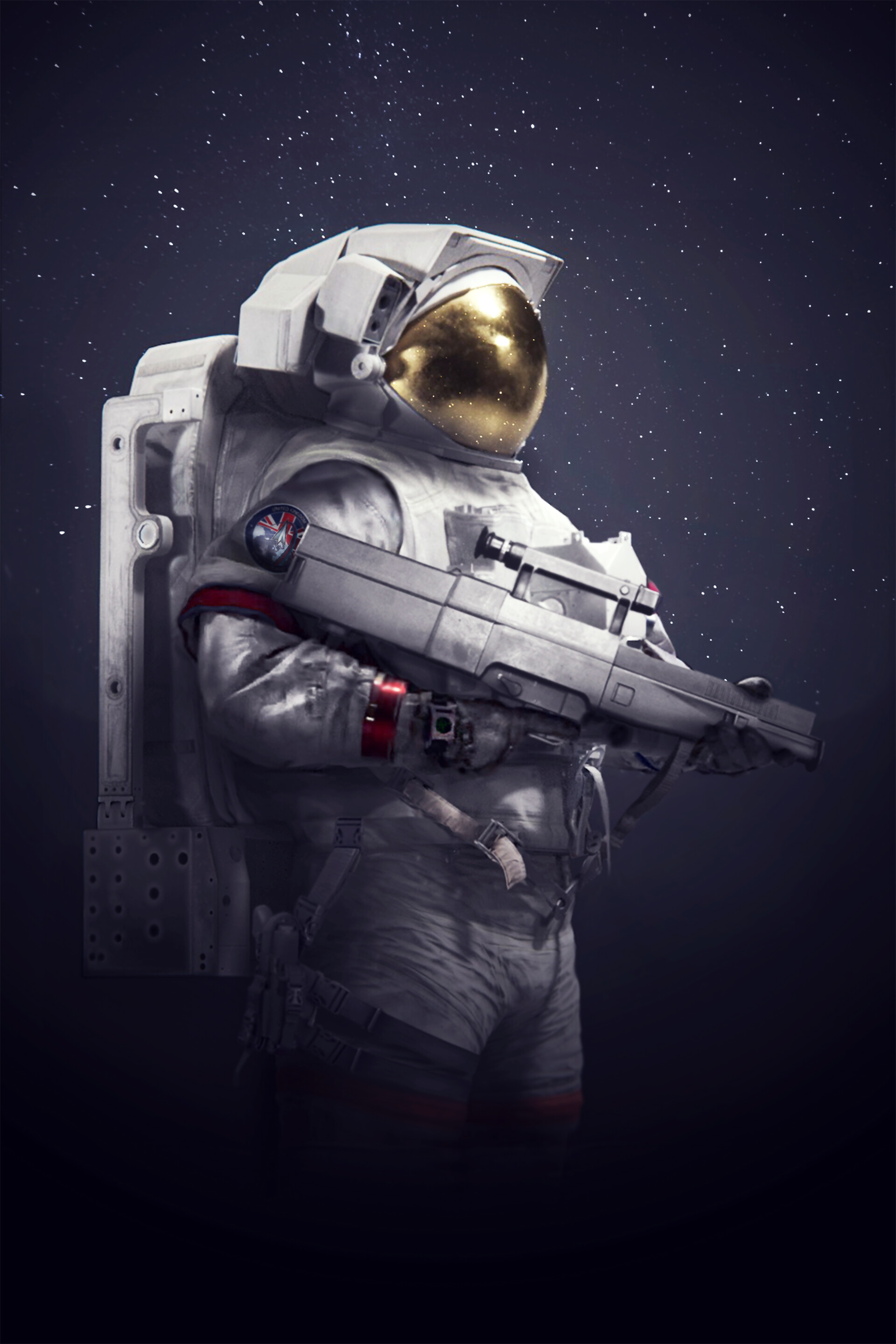 Cameron Torrie - Photobash astronaut with gun