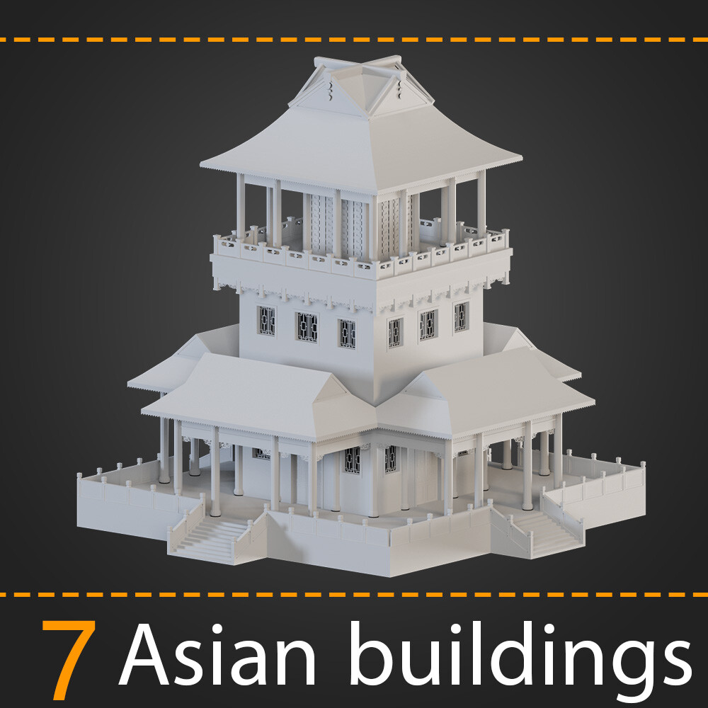 ArtStation - 7-Asian buildings