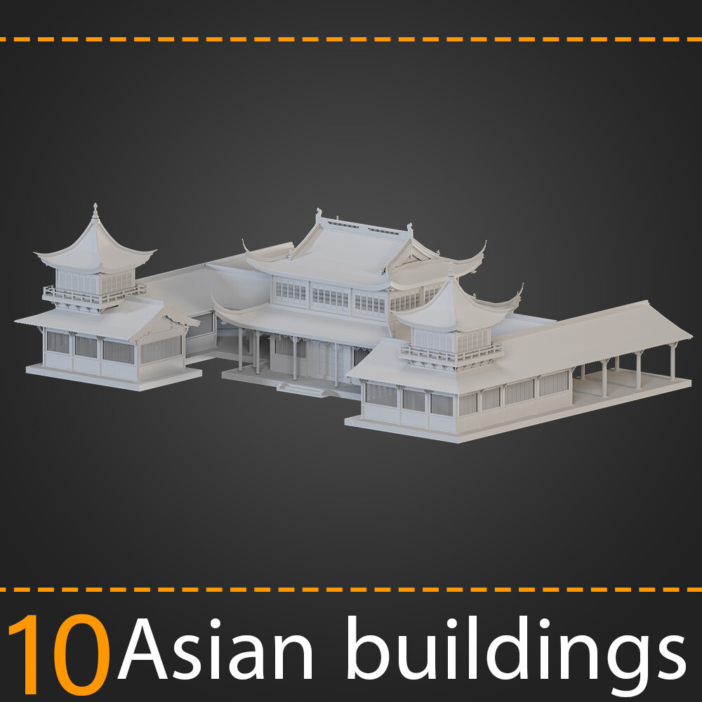 ArtStation - 10-Asian buildings