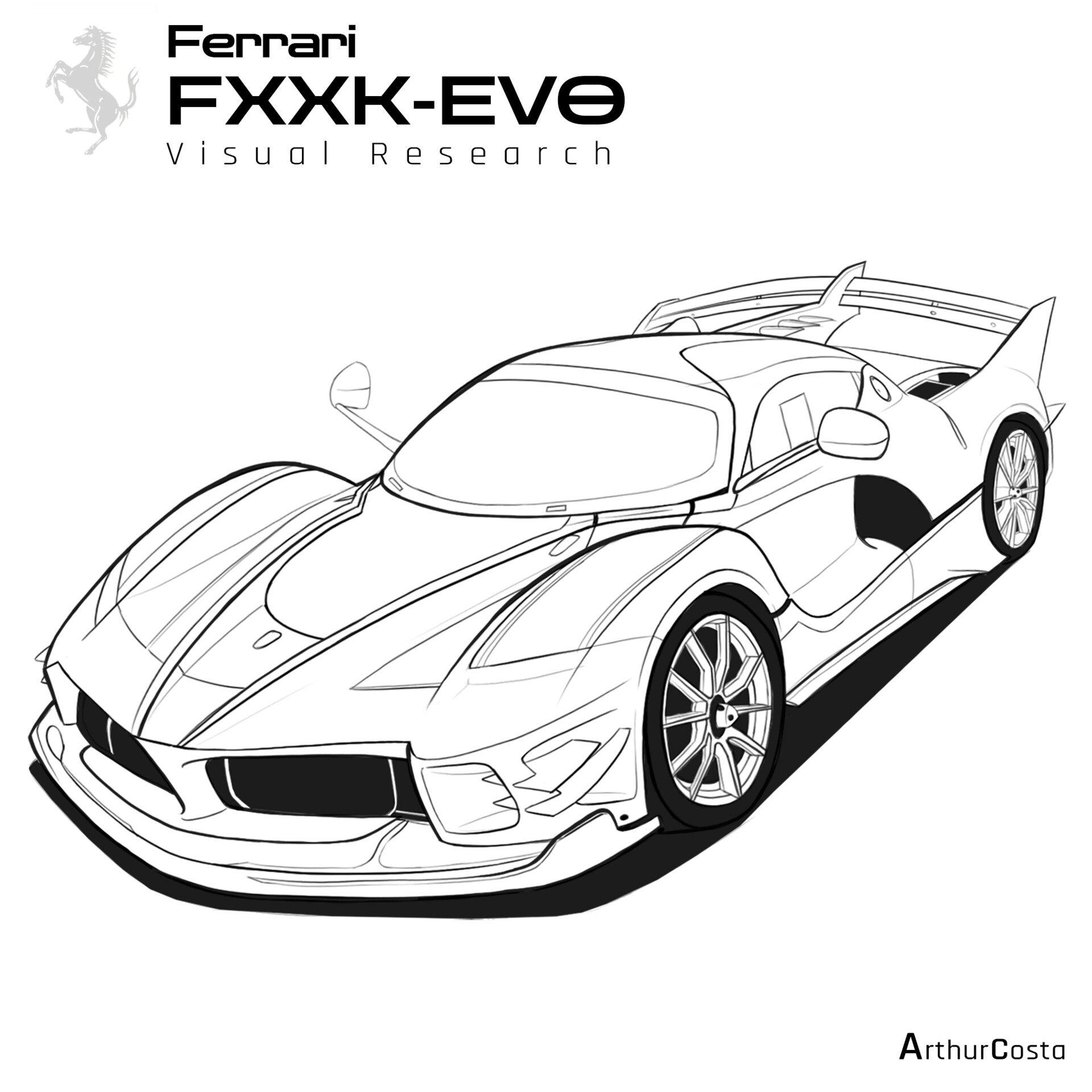 ferrari colouring pictures