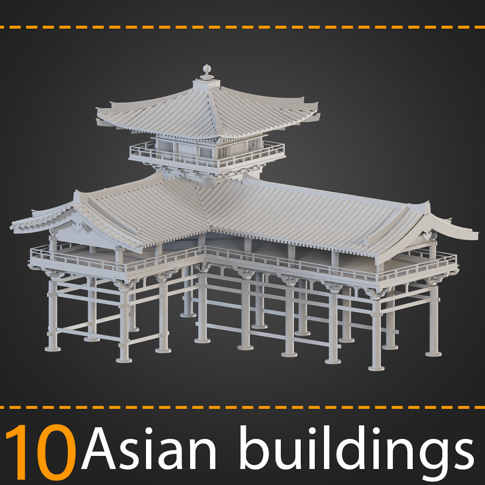 ArtStation - 10-Asian buildings