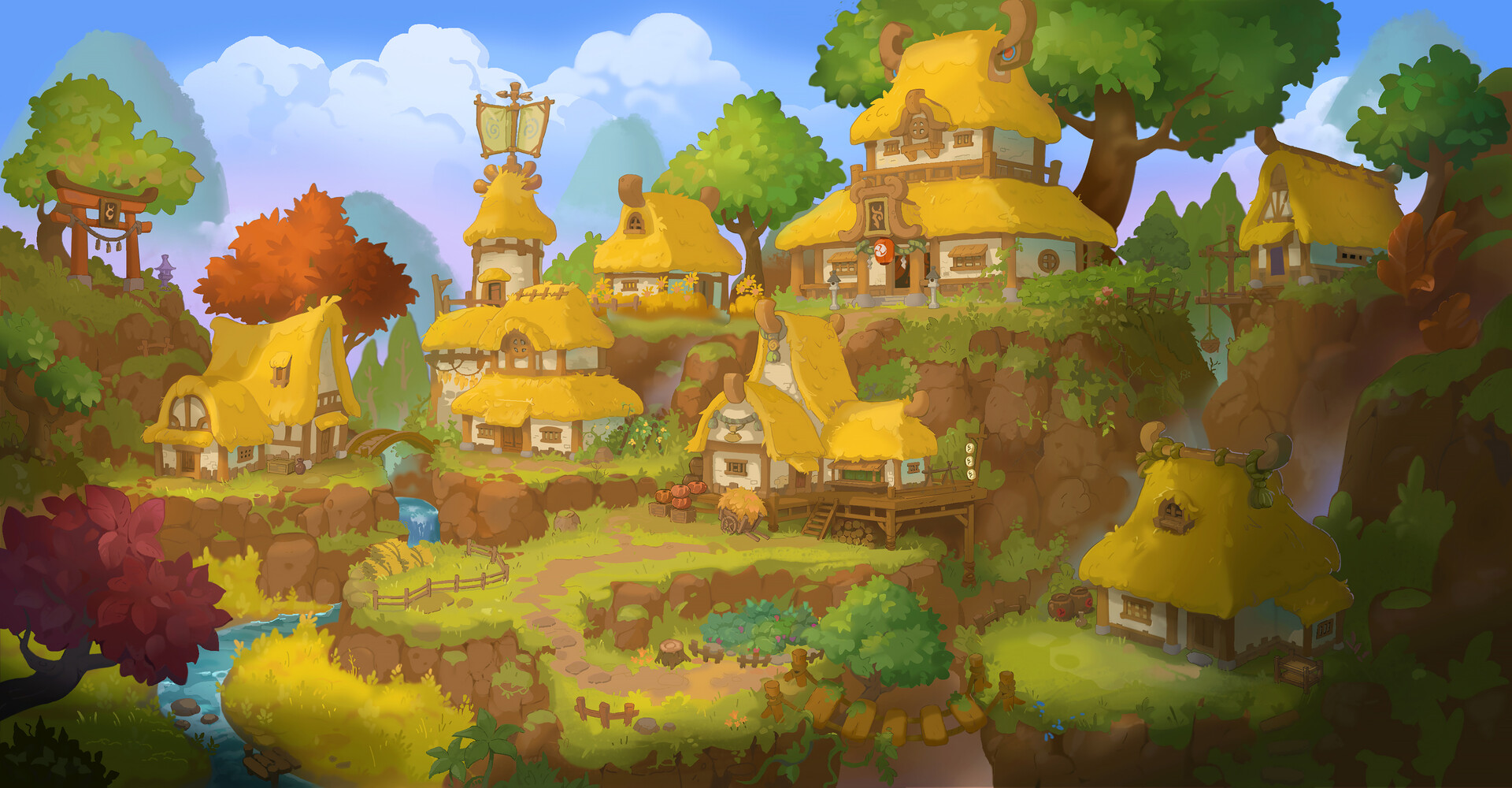 ArtStation - Practice-Small Village 练习-村庄